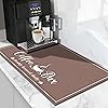 Amazon.com: Dark Brown Dish Drying Mat Coffee Cup Pad For Kitchen Mats ...