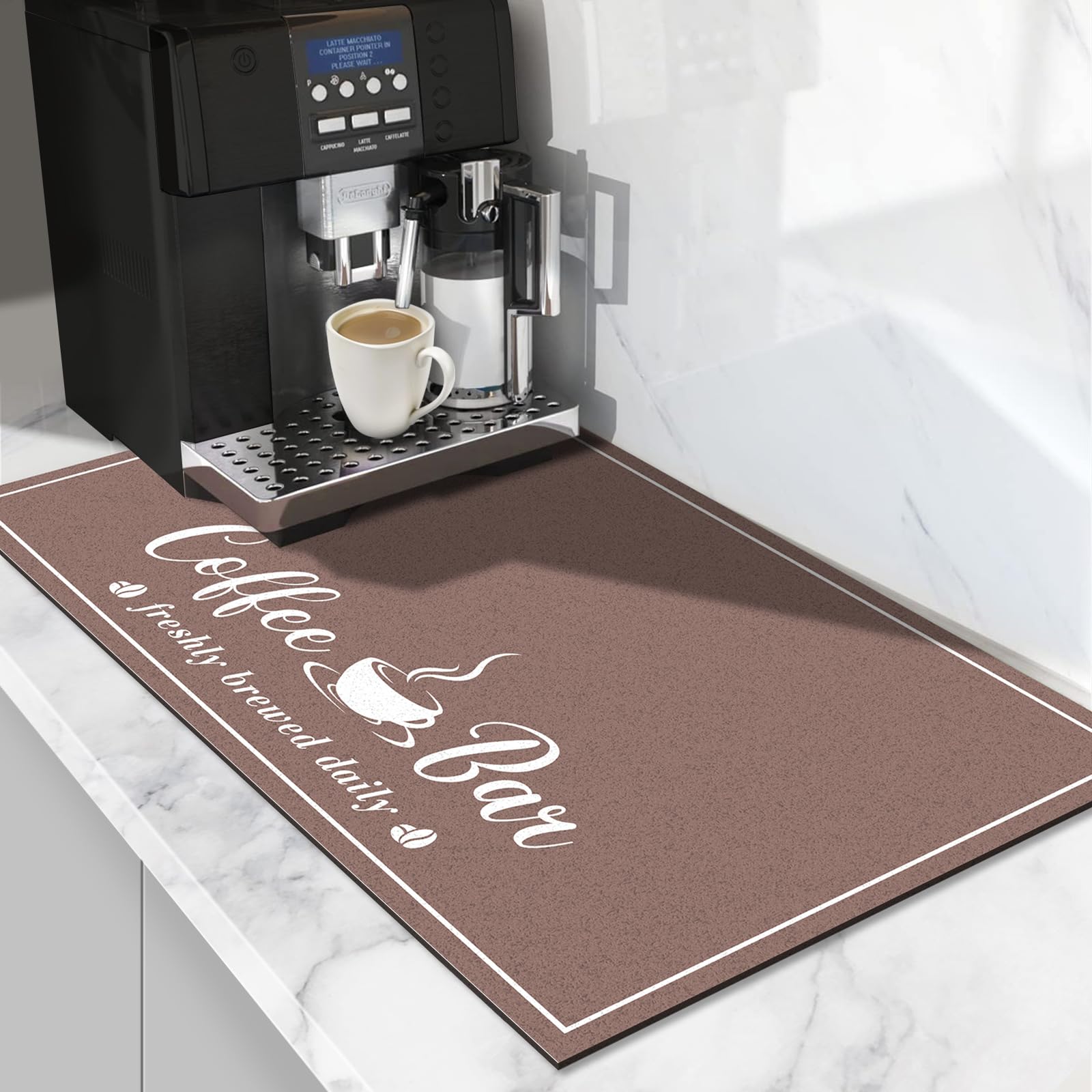 Amazon.com: CooRug Coffee Mat, Absorbent Dish Drying Mat for Kitchen ...