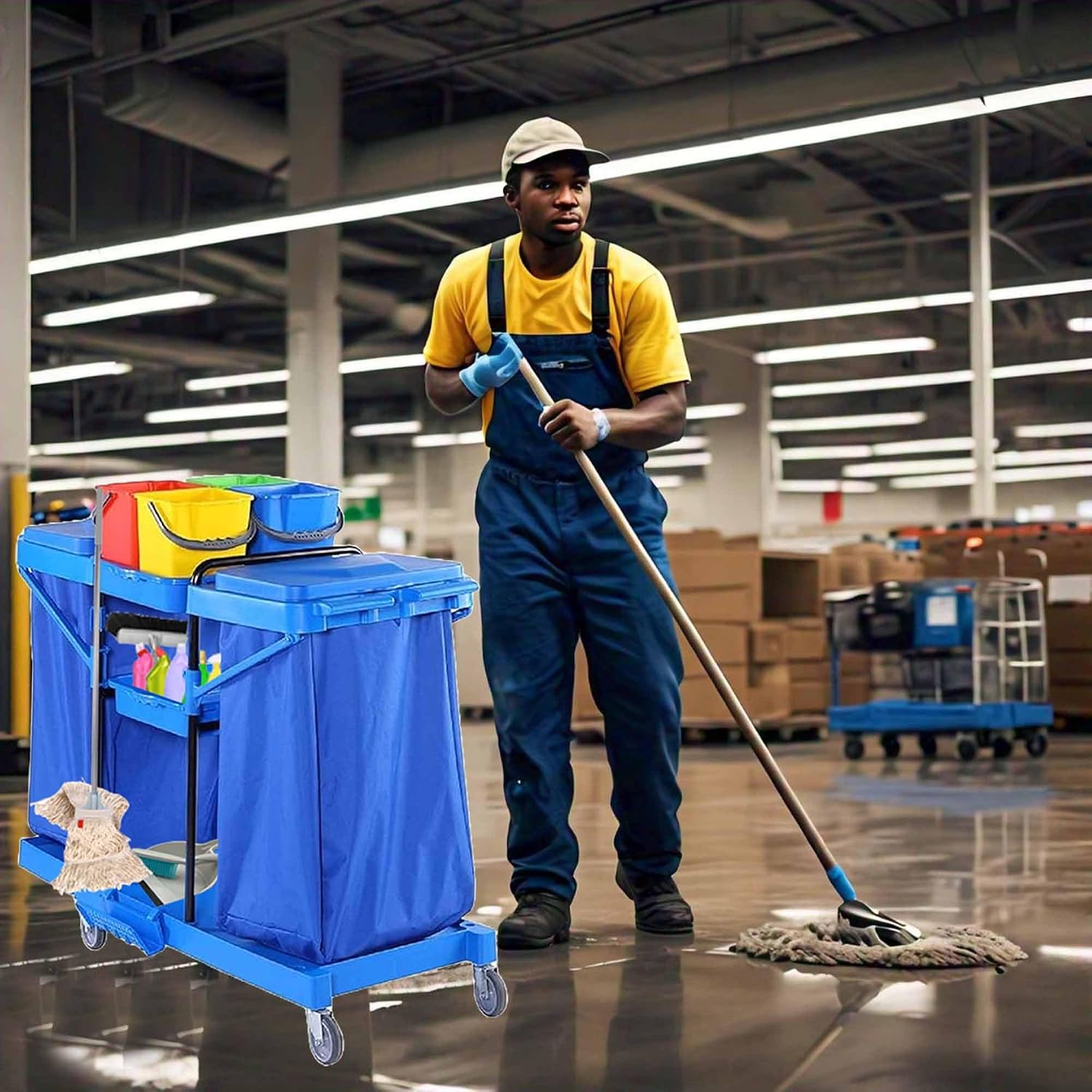 Versatile Housekeeping Cleaning Trolley: Ideal for Nepal | Ubuy