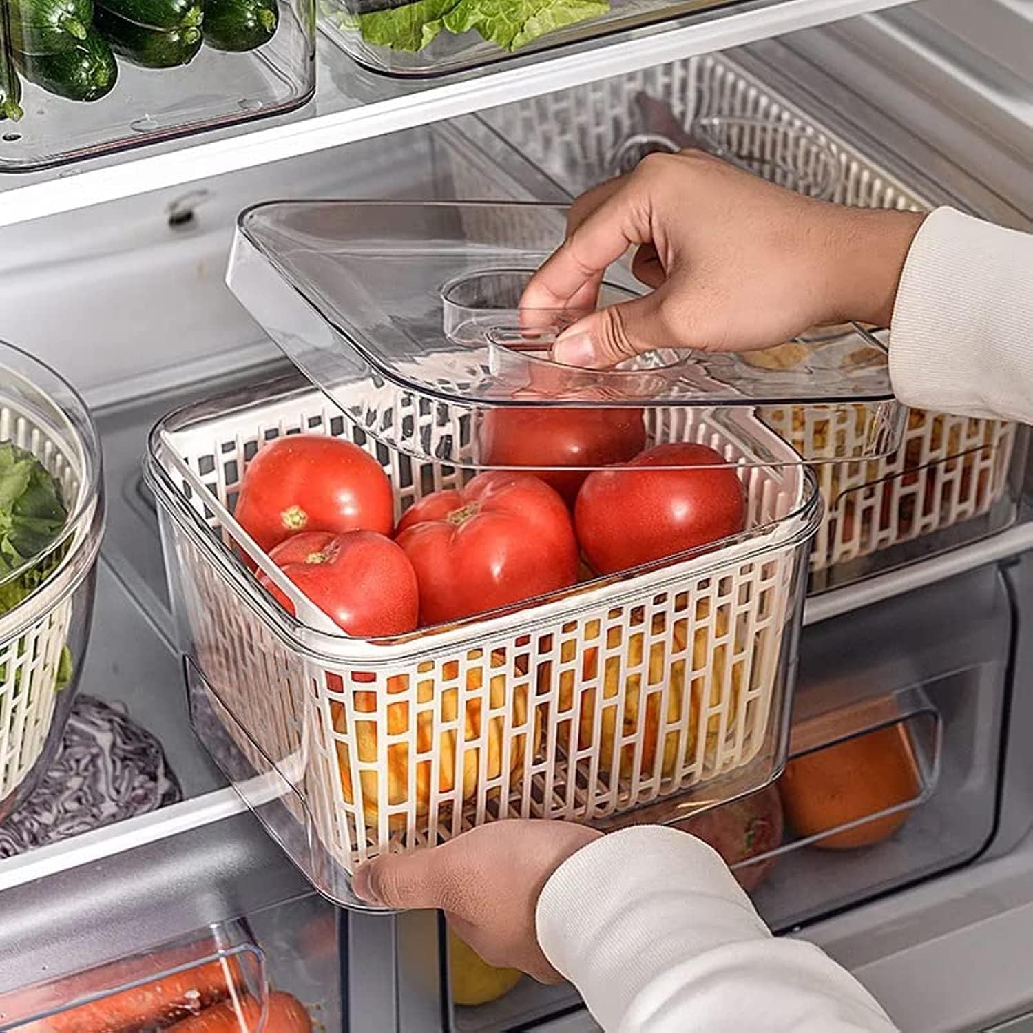 Acrylic Large Capacity Healthy Refrigerator Storage Box,Kitchen Fridge ...