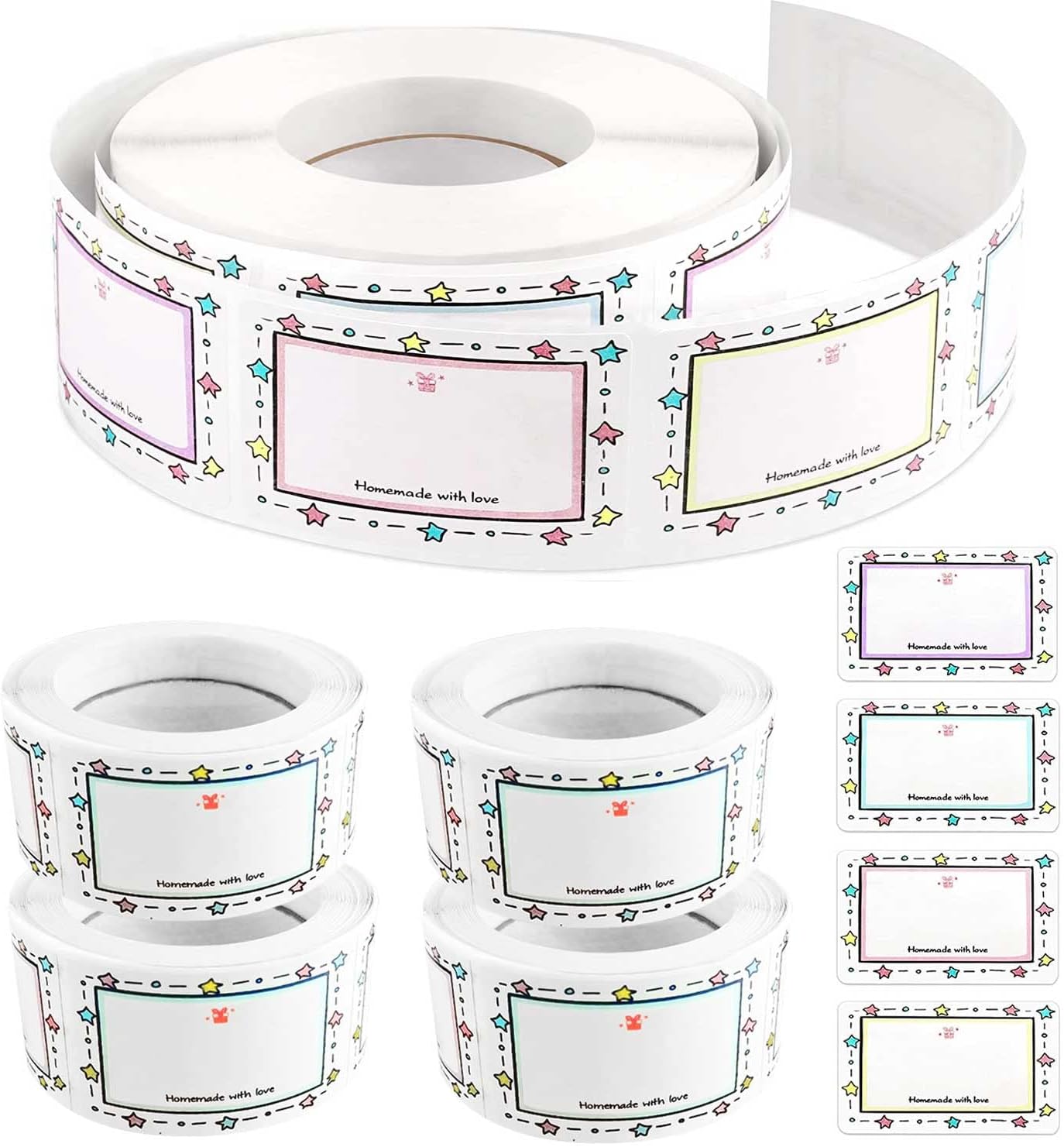 GZGXKJ 4 Volumes Jam LabelsJars Handmade Homemade Jam Adhesive Plastic ...