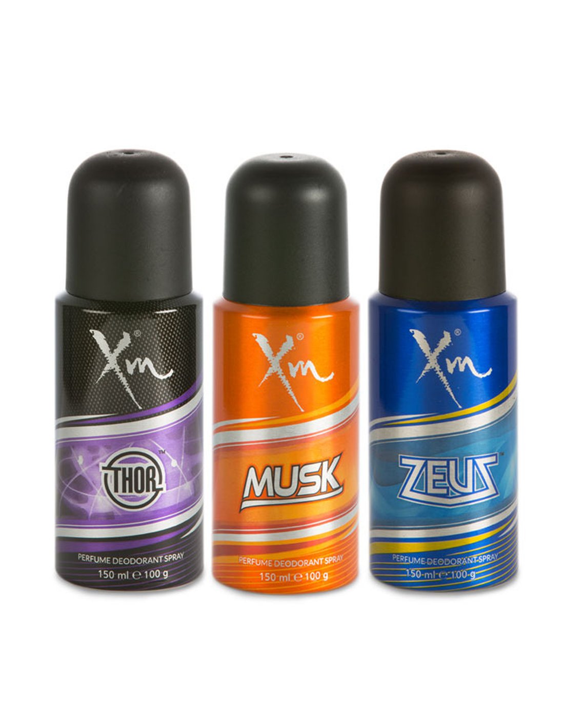 Buy XM DEODORANT BODY SPRAY FOR MEN PACK OF 3 - 150ml MUSK, THOR & ZEUS ...