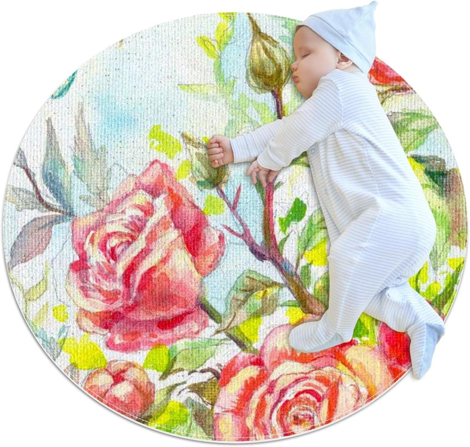 Amazon.com: Machine Washable Round Area Rug Indoor Ultra Soft Bedroom ...