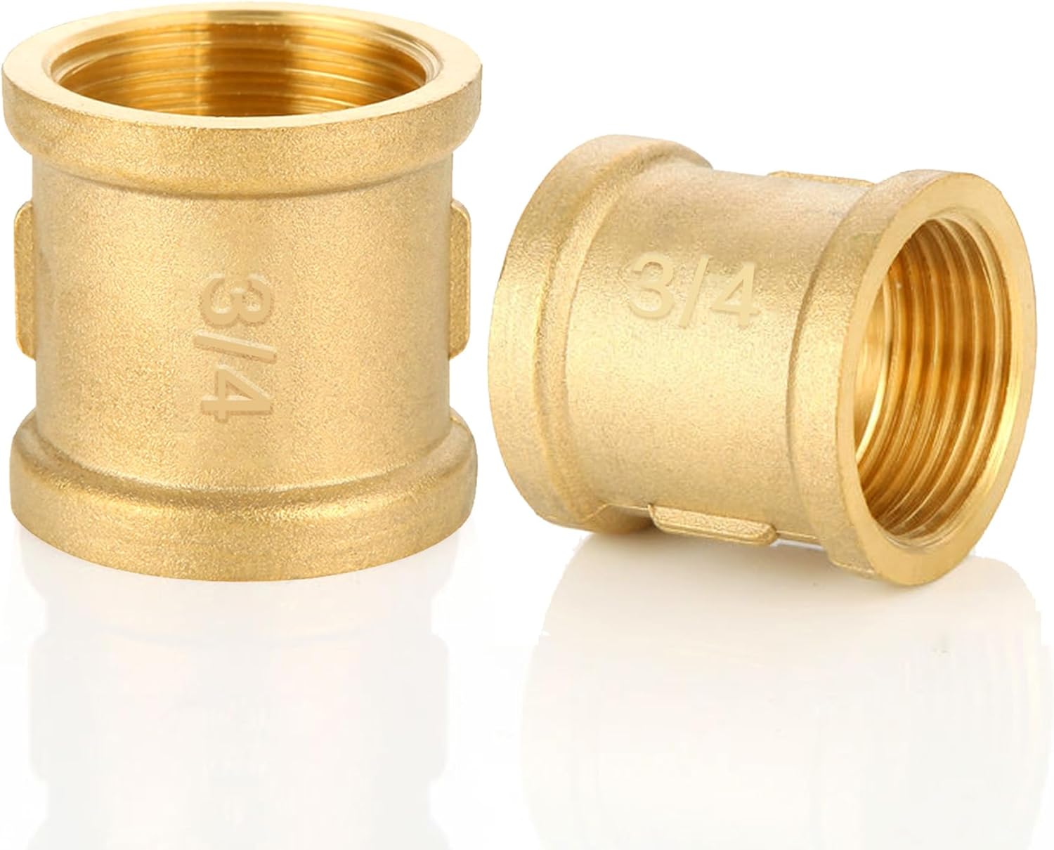 Messing Muffe G3/4 Zoll Ig/Ig, 2 Stück Muffe Messing G3/4Zoll (Ø24mm) 2 ...