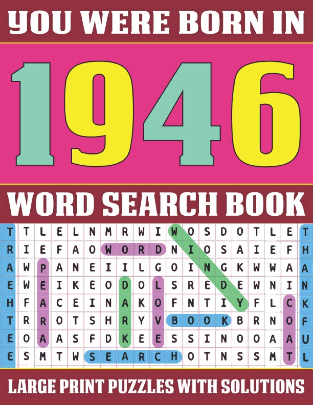Buy You Were Born In 1946: Word Search Book: Word Search Puzzles For ...