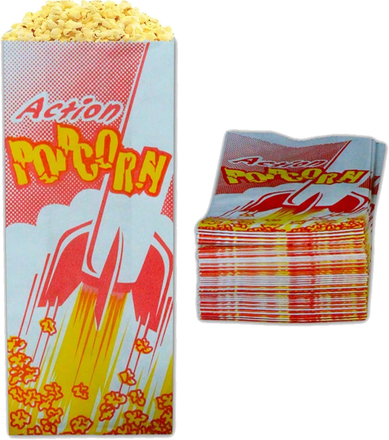 Bullseye Popcorn 1000-Count Empty 1oz Paper Popcorn Bags