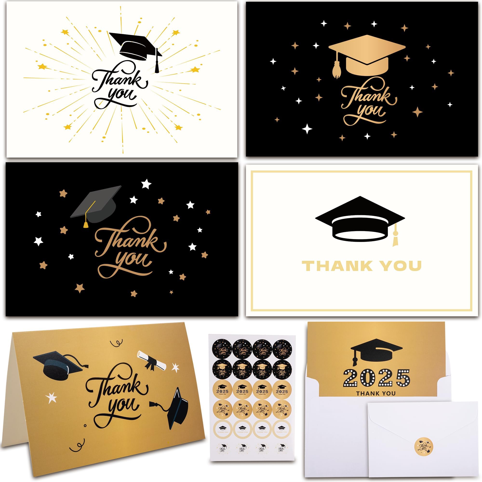 Amazon.com : Vnaaem 24 Pack Graduation Thank You Cards 2025 with ...