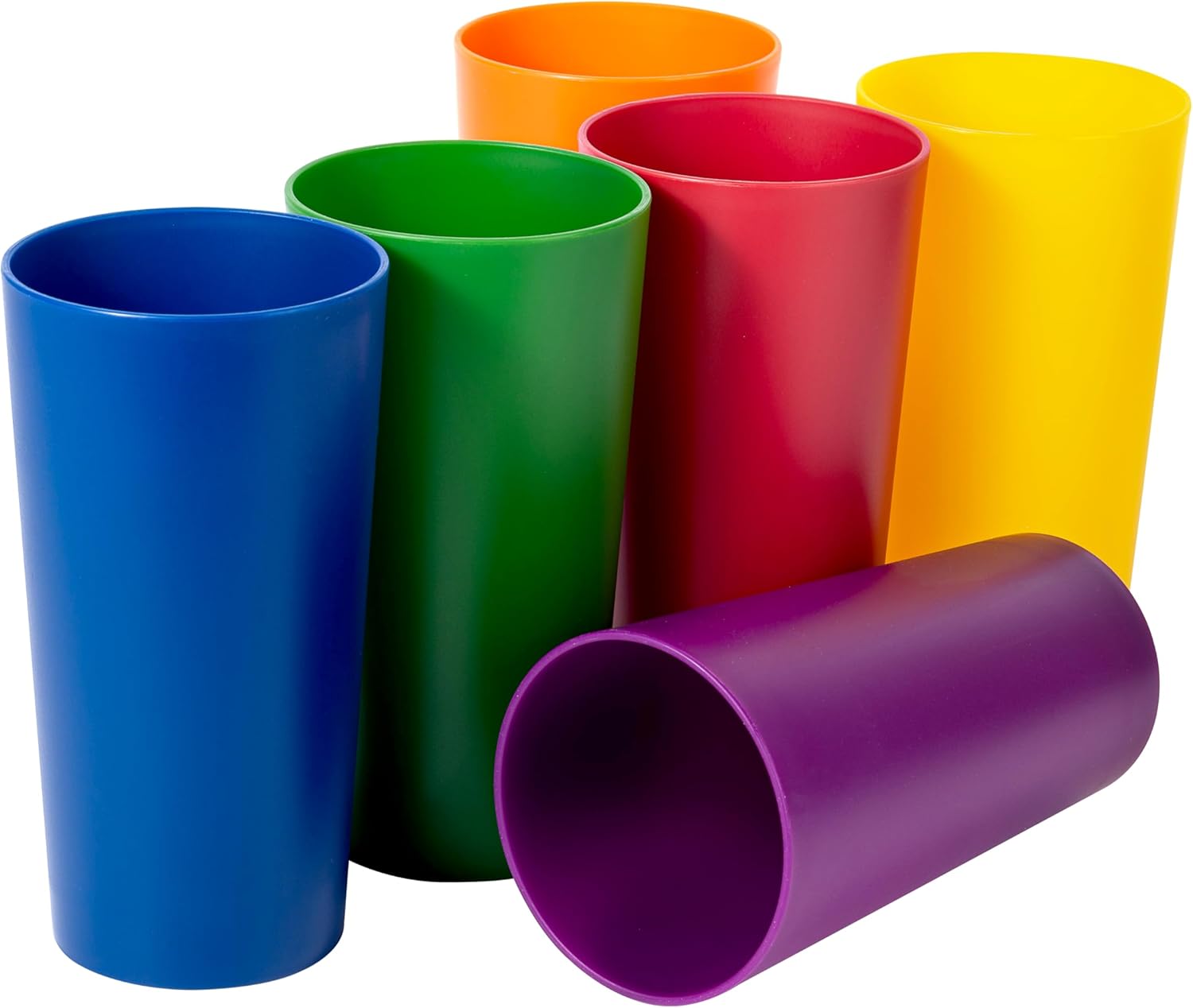 Amazon.com | ZAINCA 26-ounce Plastic Drinking Glasses Stackable ...