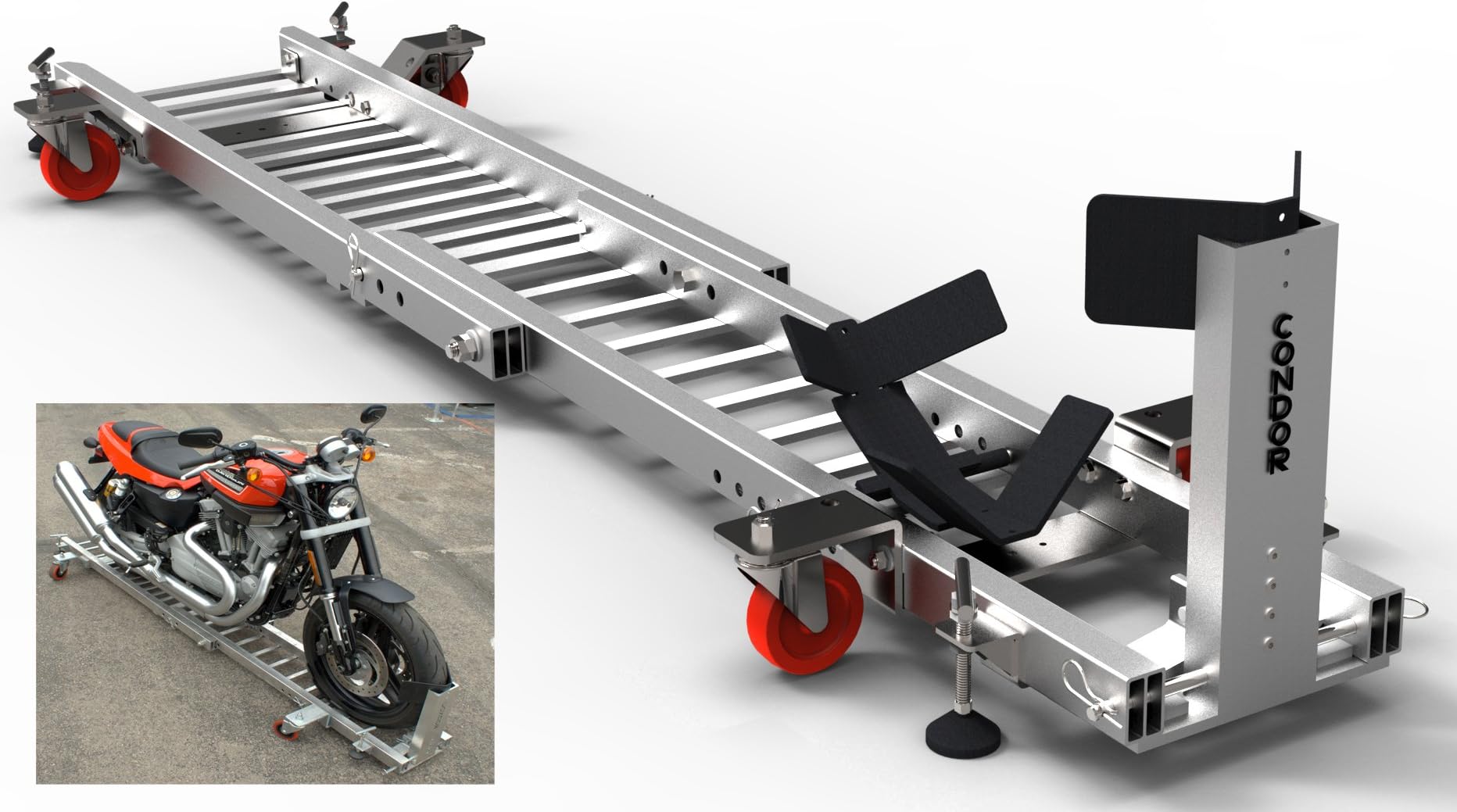 Amazon.com: Kendon Motorcycle Dolly for Garage Storage with Adjustable ...