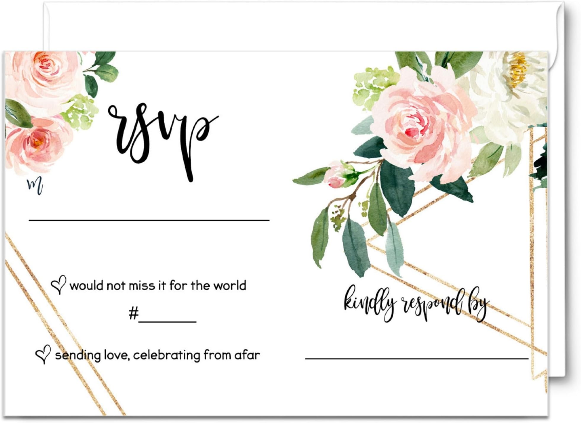 Amazon.com : Wild Lilac RSVP Card 25 Pack - Minimalist Wedding ...