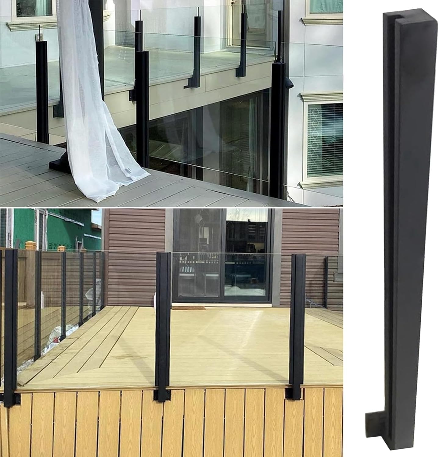 Stair Handrails Stainless Steel Balustrade Posts Side Mount Stainless ...
