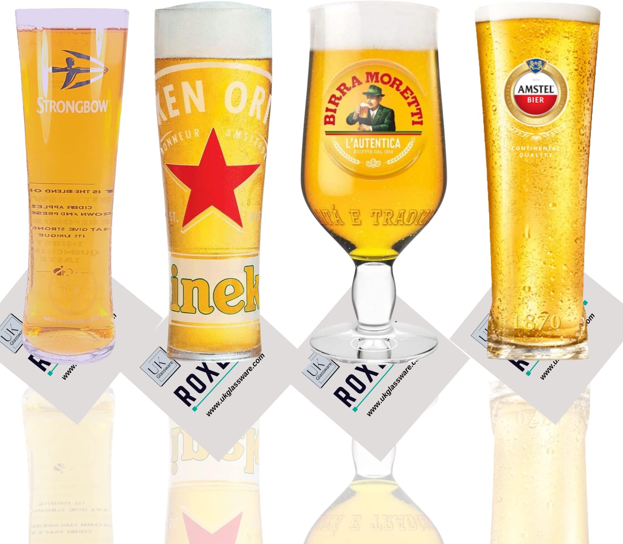 2 x Birra Moretti Half Pint Glass,10 ounces : Amazon.co.uk: Home & Kitchen