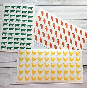 Amazon.com: 50 Pcs Menu Choice Stickers, Table Sticker, Wedding Meal ...