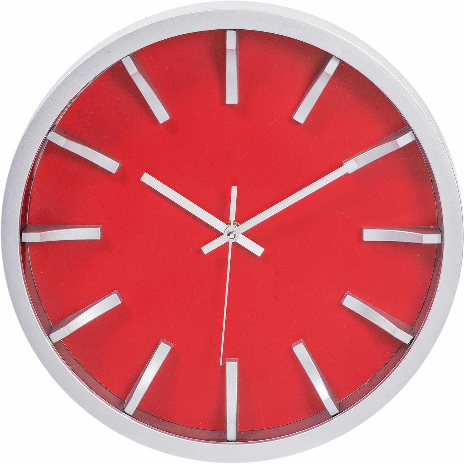 Kiera Grace Bold – Reloj de pared redondo diseño moderno rojo 120 x ...