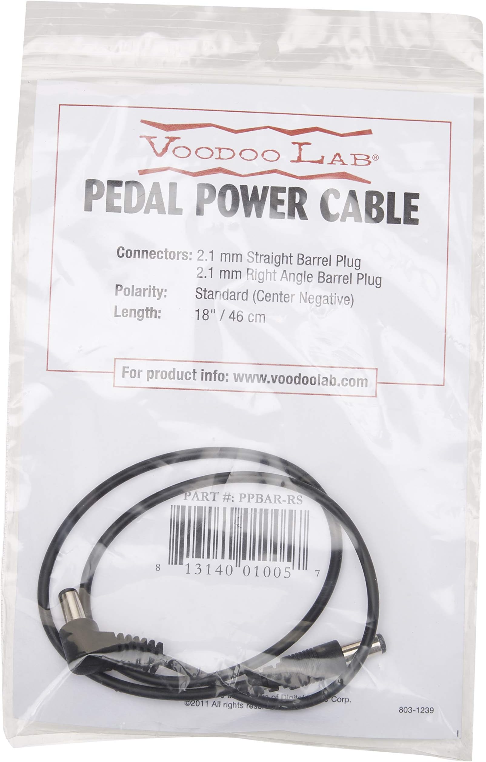 Amazon.com: Voodoo Lab Cable 2.1mm Standard Polarity Center Negative ...