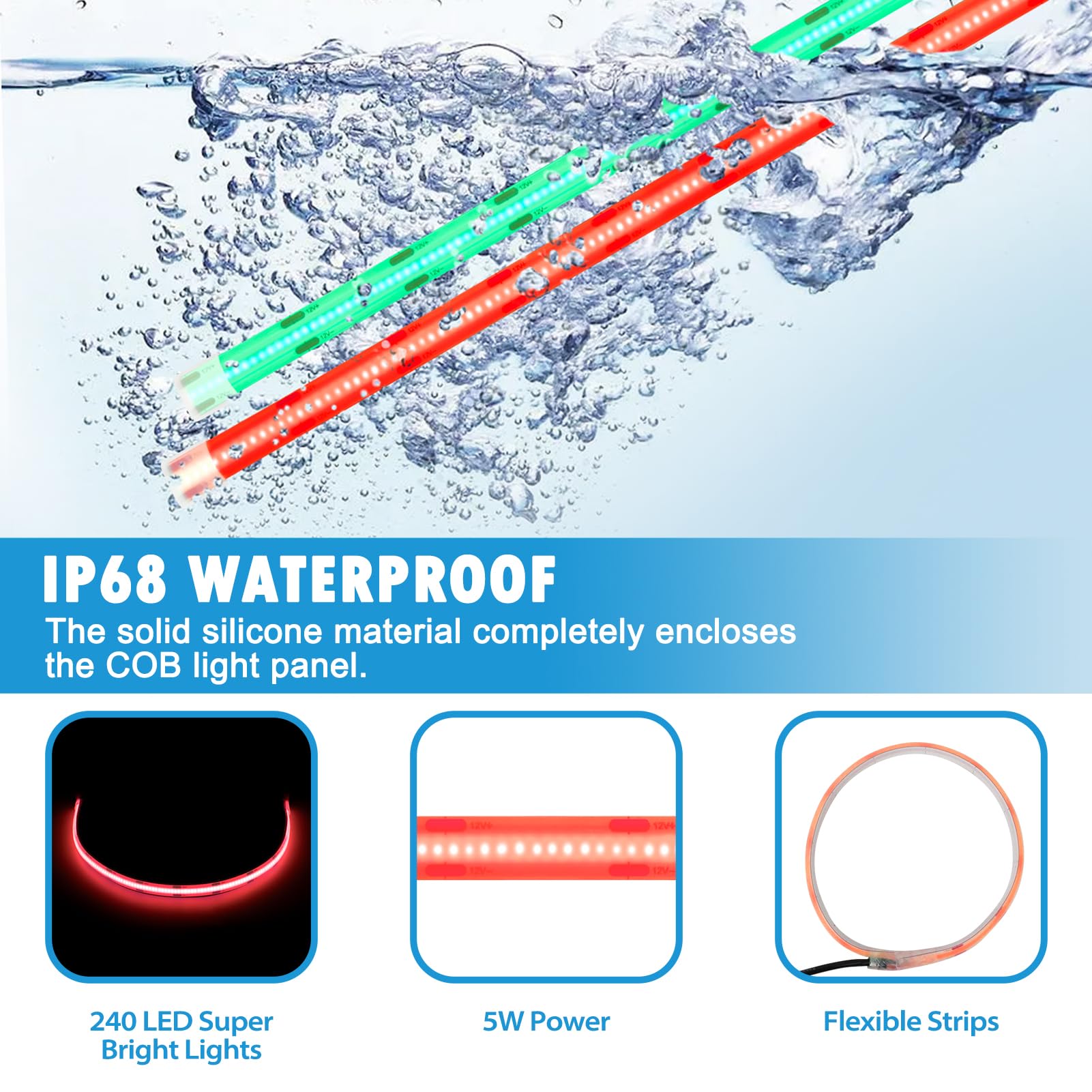 Snapklik.com : Obcursco Boat Navigation Lights, 12V COB Navigation ...