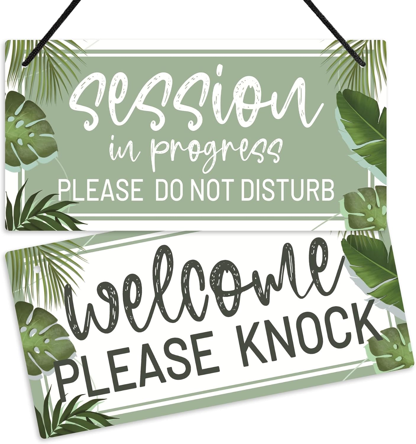 Amazon.com: Putuo Decor Welcome Please Knock Sign, Session in Progress ...