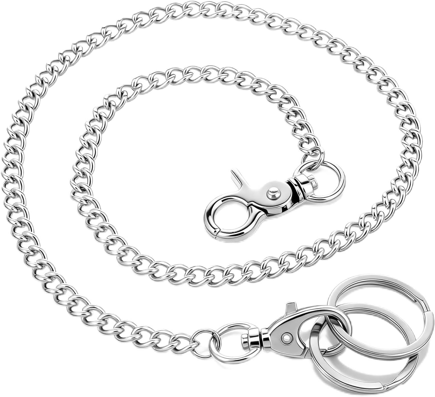 Exircy Wallet Chain, Pants Chain for Men Women Silver Anti-Lost Wallet ...
