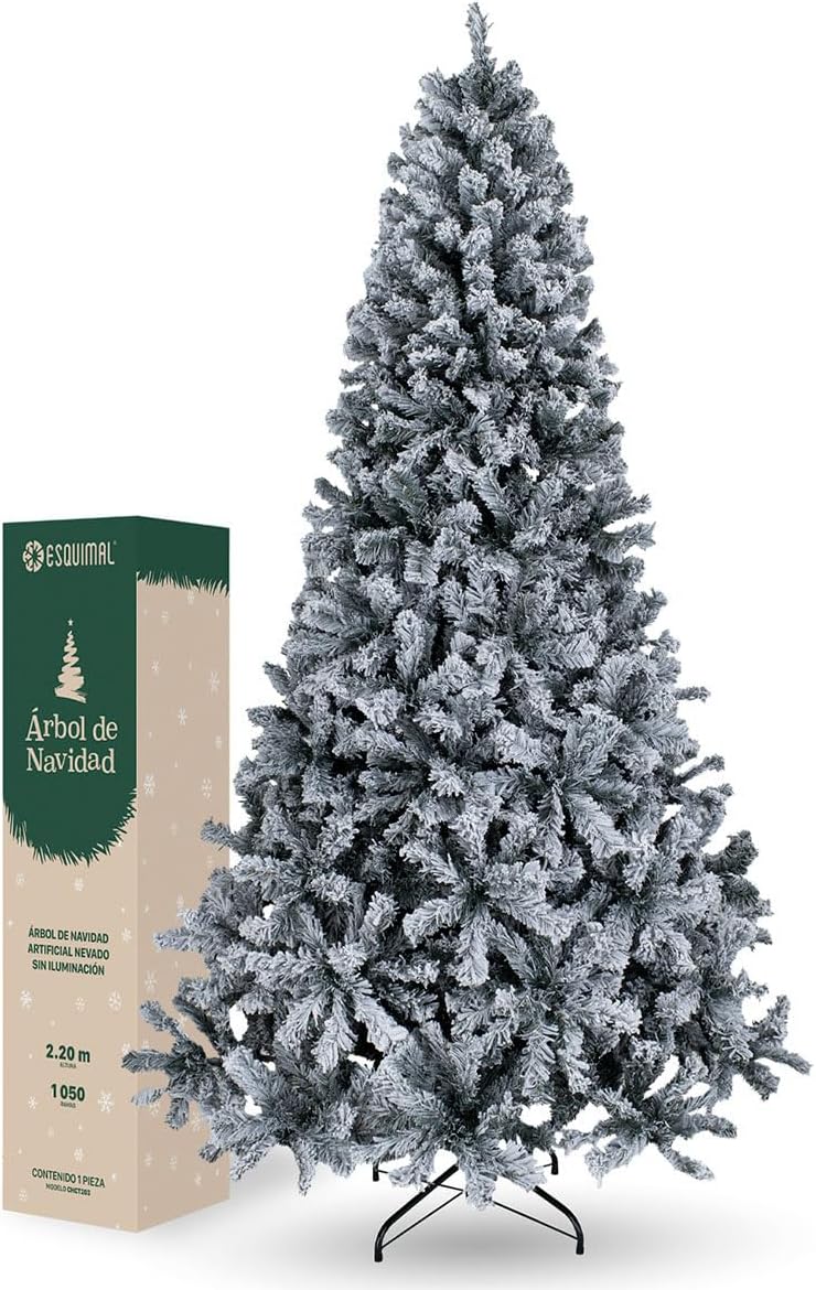 ESQUIMAL Árbol de Navidad Frondoso con Ramas Escarchadas, Pino Navideño ...