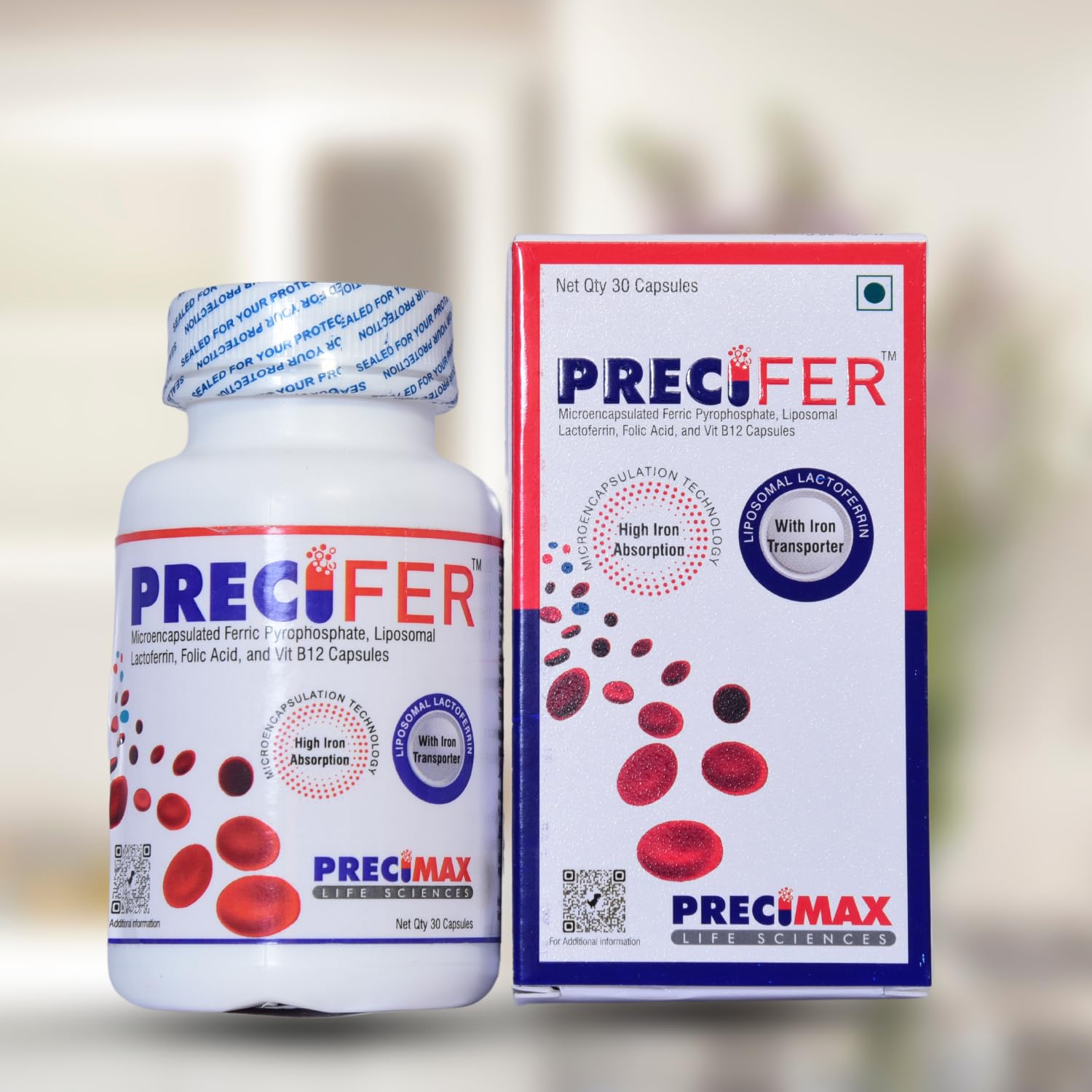 PRECIFER Capsules - Microencapsulated Iron with Lactoferrin and Co ...
