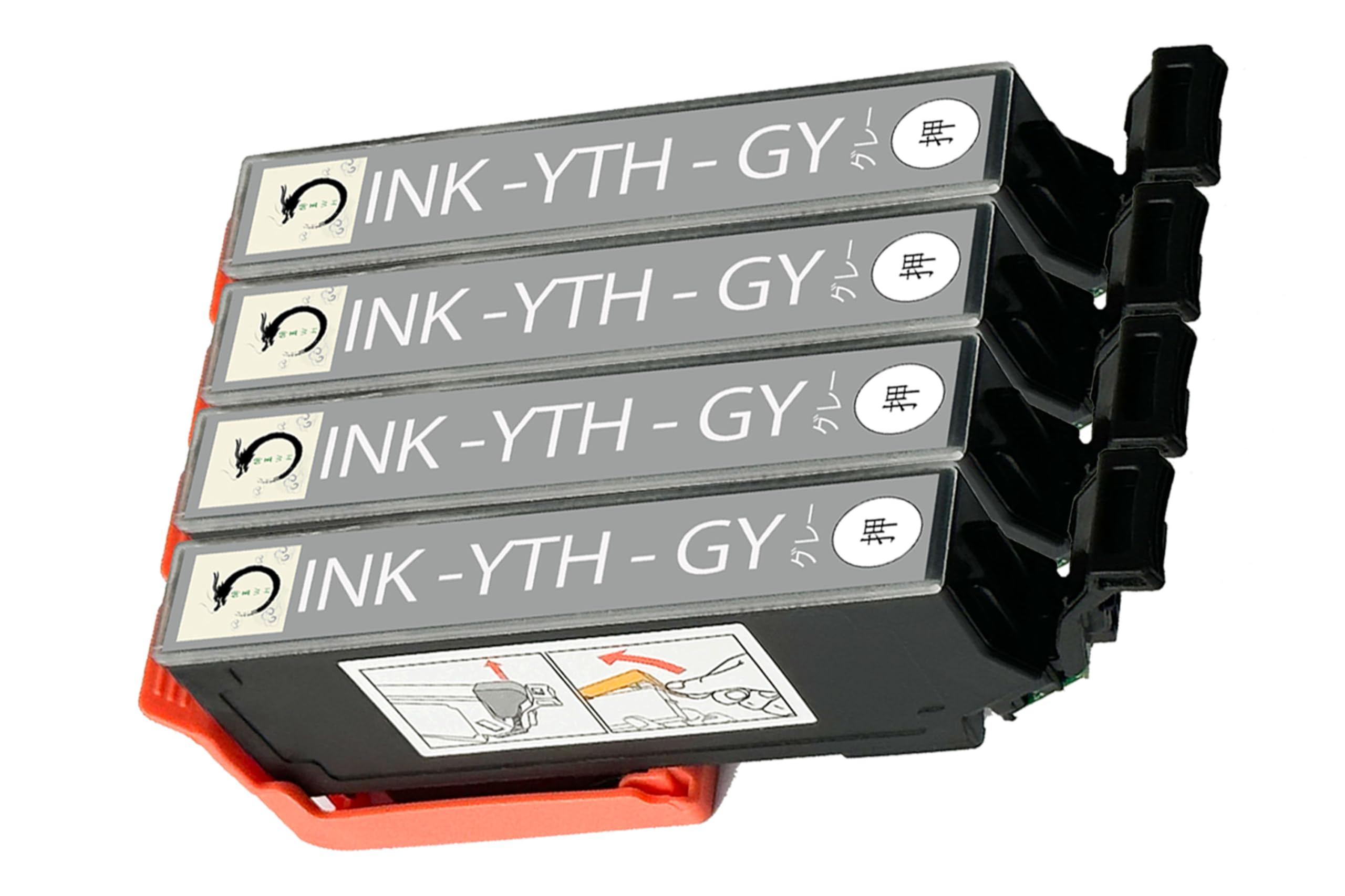 Amazon.co.jp: 【埼玉WH】YTH-6CL 互換インクカートリッジ 1色セット YTH-6CL-GYx4 計4本 インク残量表示機能付 ICチップ付け 大容量 対応機種：EP ...