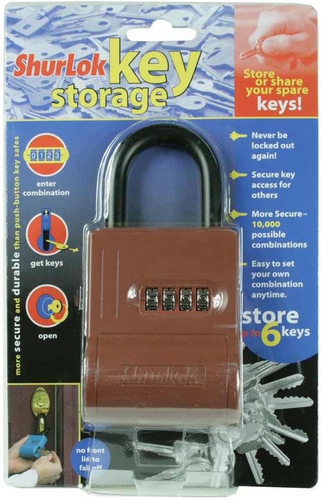 ShurLok SL-100W candado a combinación de cuatro dígitos azul, SL-300W ...