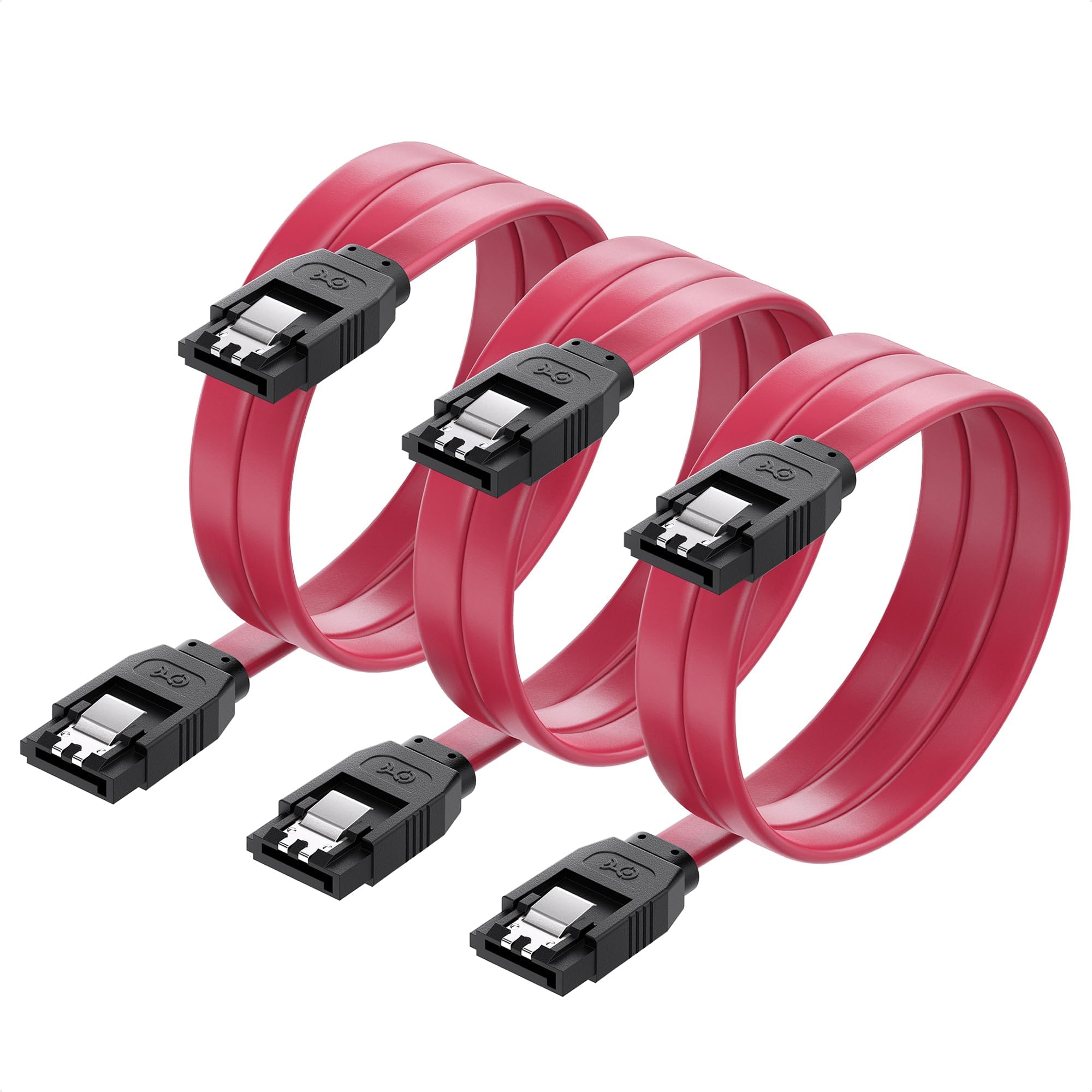 Amazon.com: Cable Matters 3-Pack Straight SATA Cable - 24 Inch, SATA ...