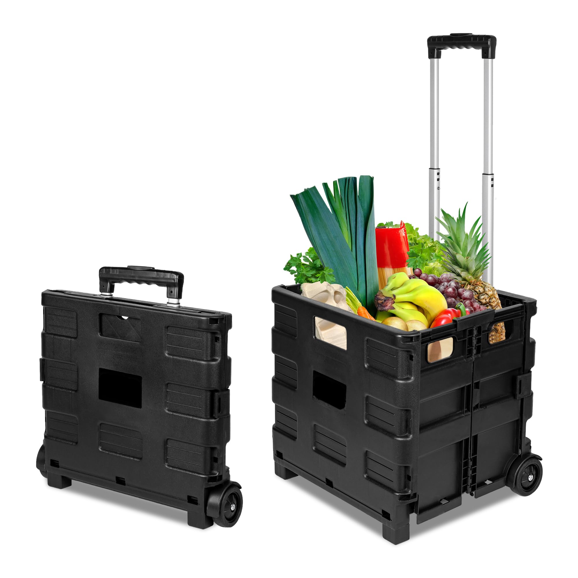 Albert Austin Folding Shopping Trolley On Wheels Heavy Duty Folding ...