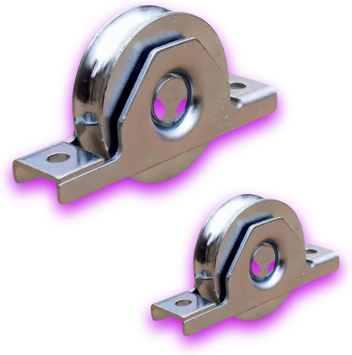 DECO FER FORGE- 2 Roues Galet Portail Coulissant Rainure Gorge Ronde en ...