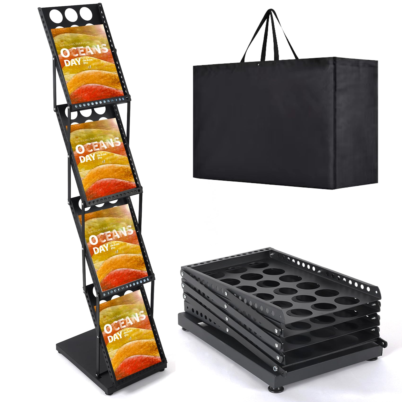 Amazon.com: ChoiCARE Literature Catalog Rack, Foldable Magazine ...