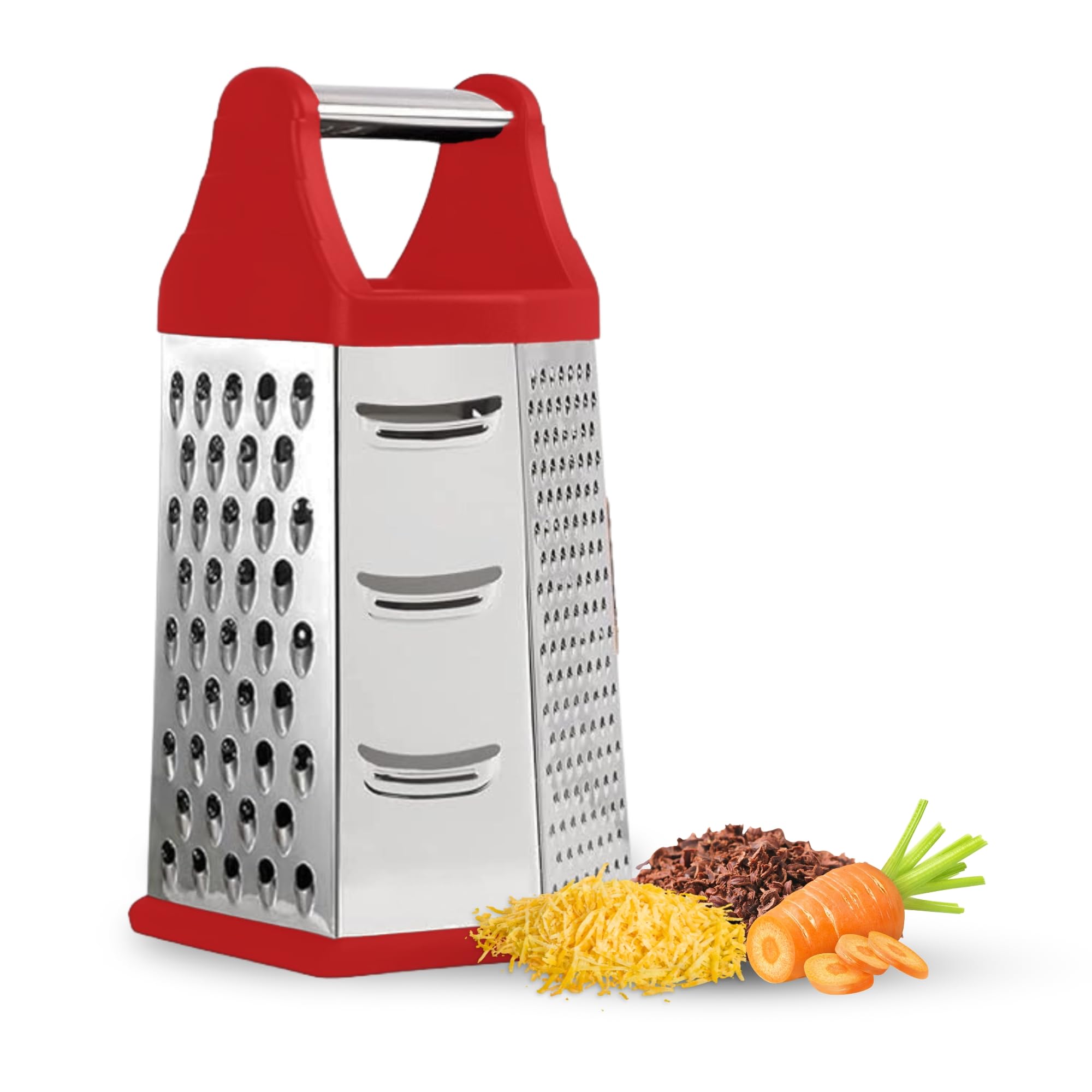 Amazon.com: Stainless Steel Cheese Grater with Container - 6-in-1 ...