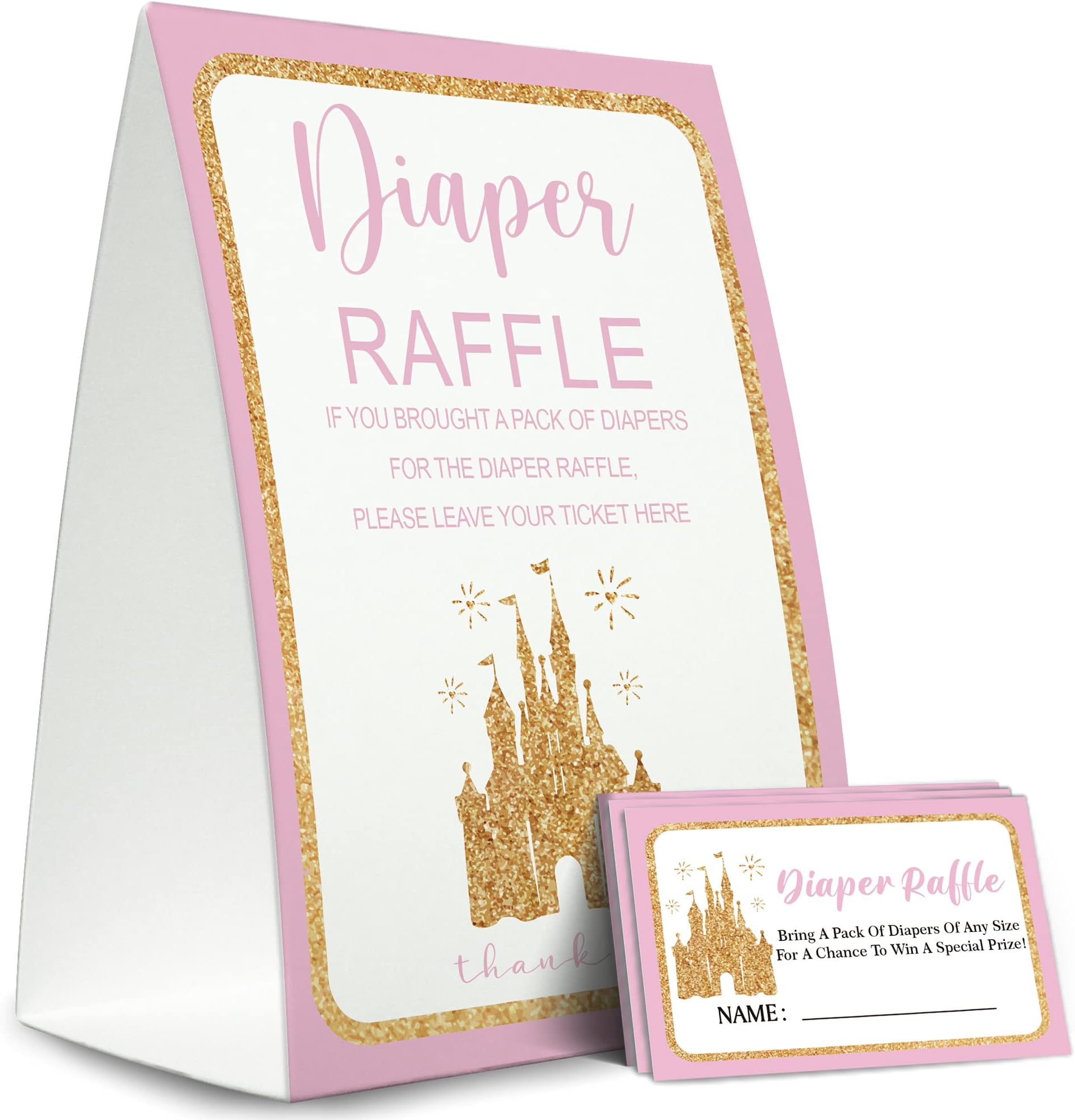 Amazon.com: Diaper Raffle Sign,Diaper Raffle Baby Shower Game Kit (1 ...