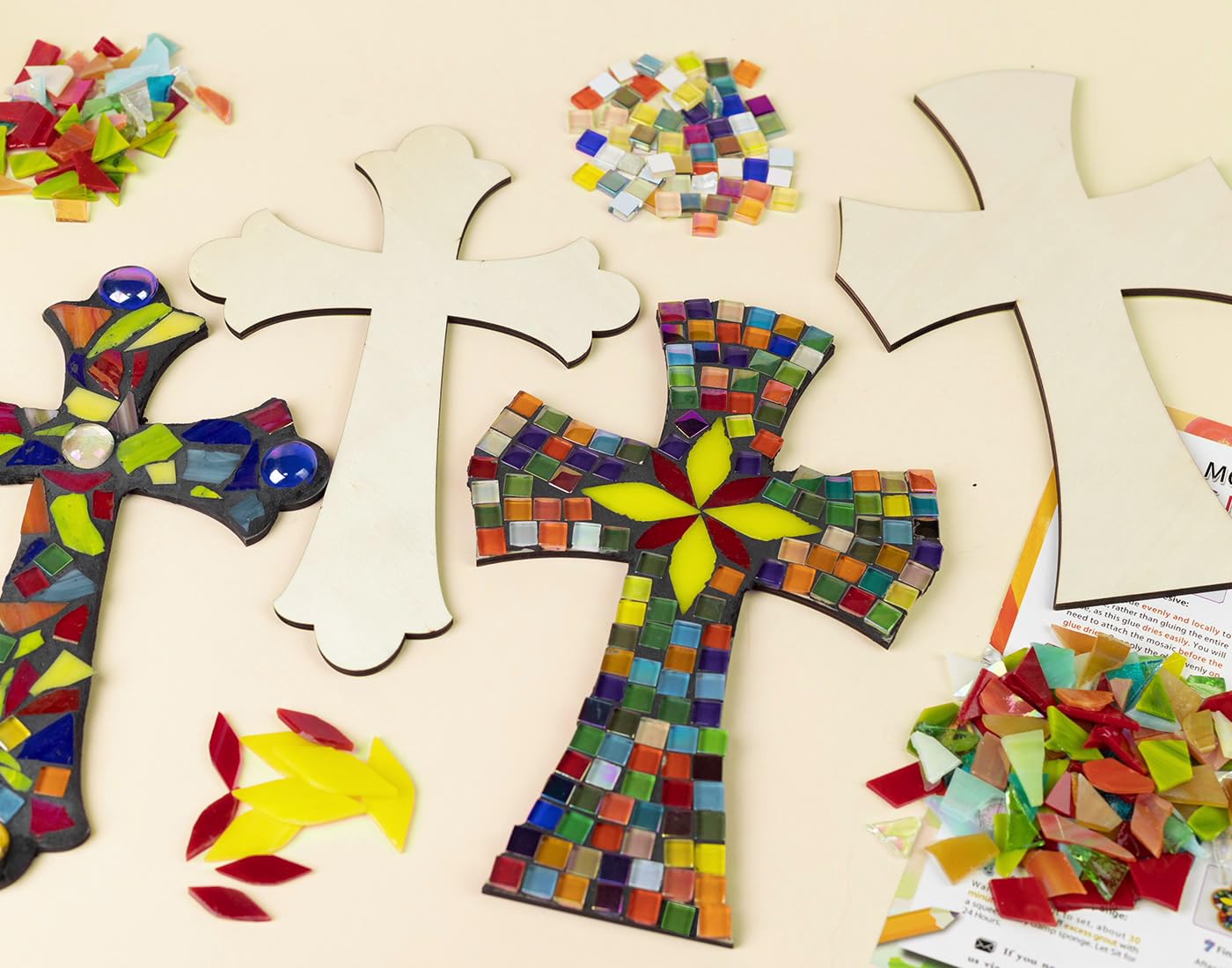 Snapklik.com : Lanyani 2 Sets Of DIY Mosaic Tiles Craft Kit: Total ...