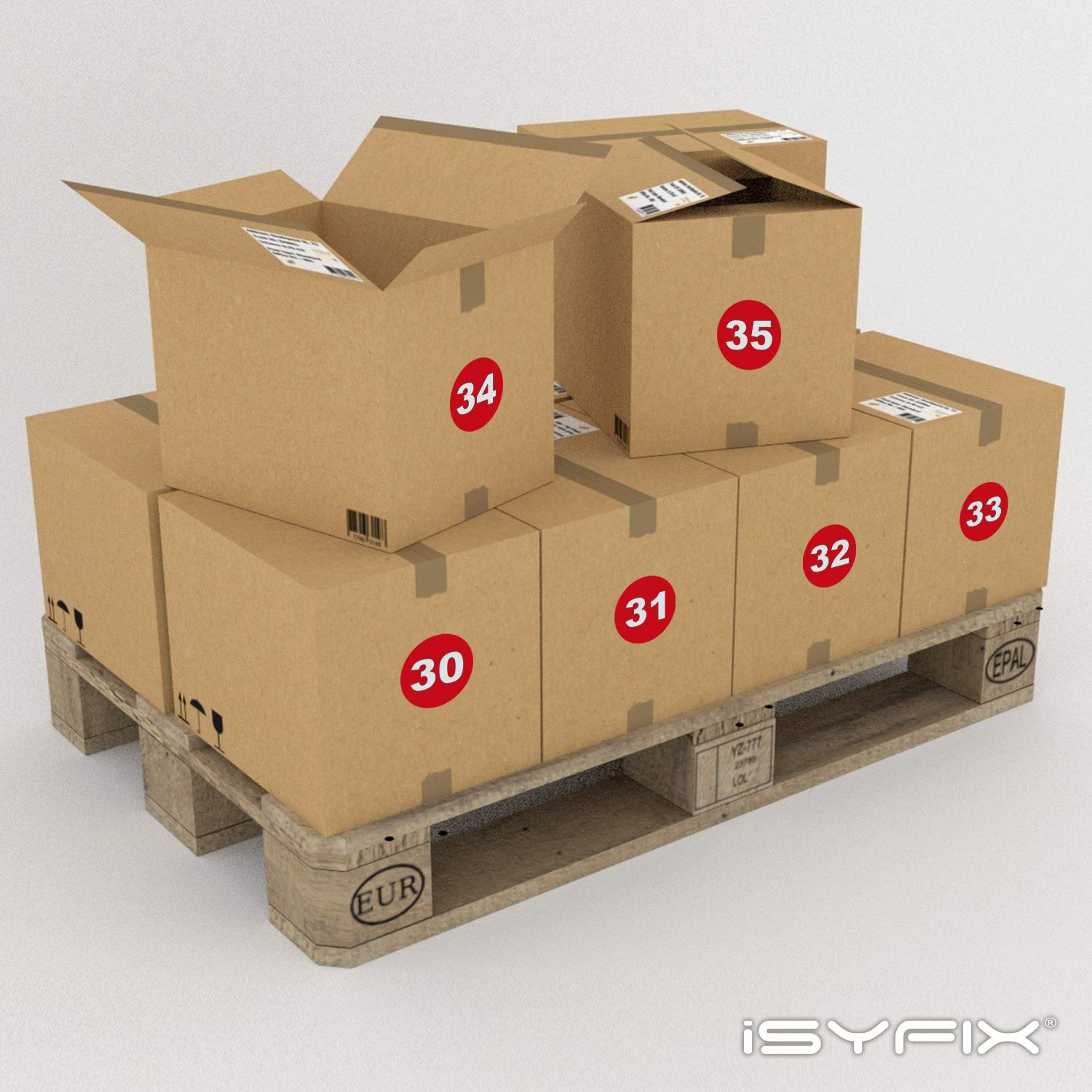 Snapklik.com : Red Consecutive Number Stickers 1 To 50, 3-inch, 1 Set ...