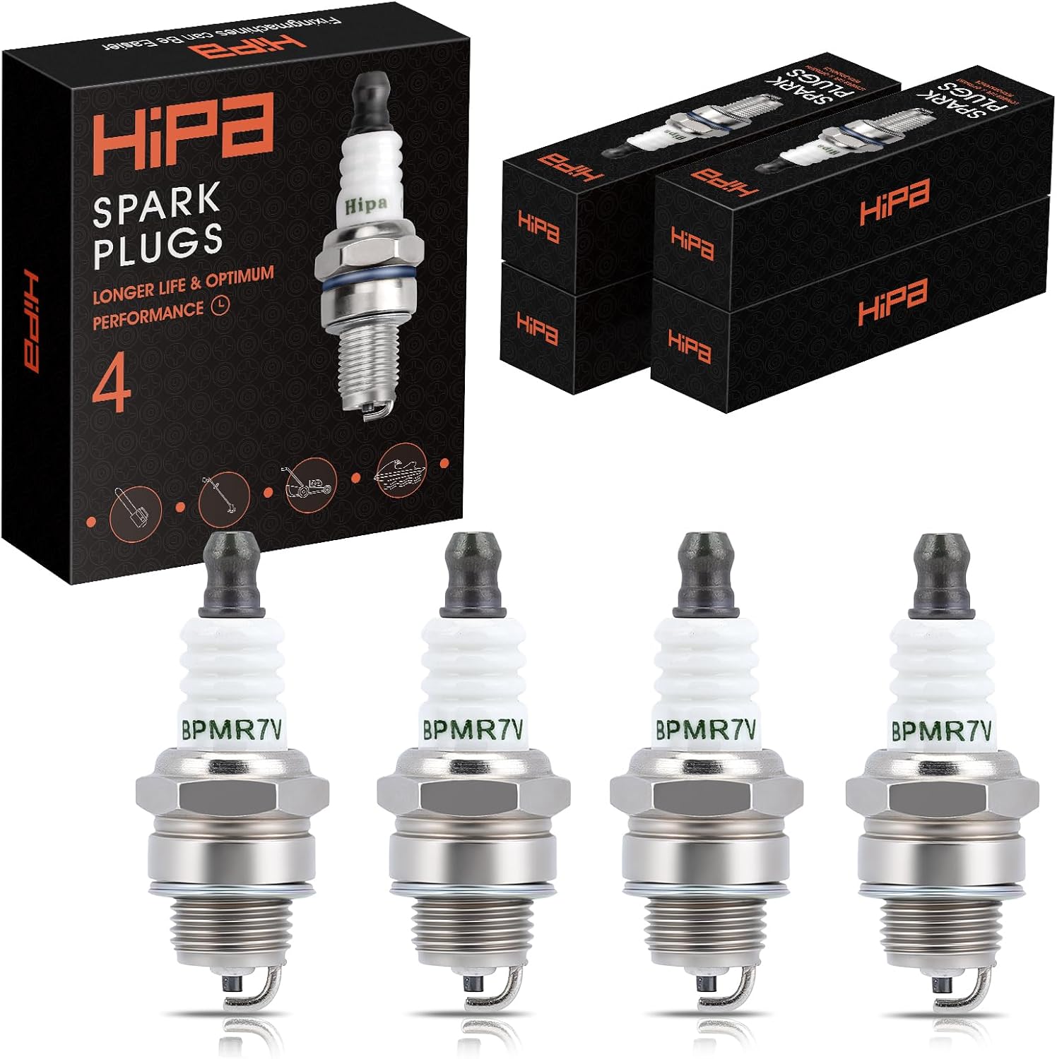 Amazon.com: Hipa BPMR7A Spark Plug for NGK 6703 Champion RCJ6Y RCJ7Y Copper (4 Pack) : Patio ...