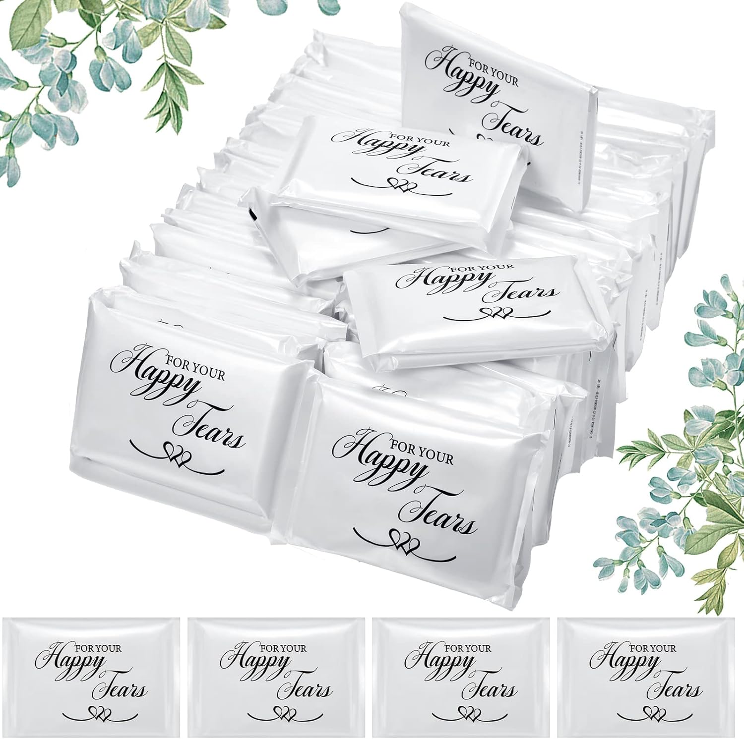 Amazon.com: 40 Packs Wedding Tissues Packs for Guests-for Your Happy ...