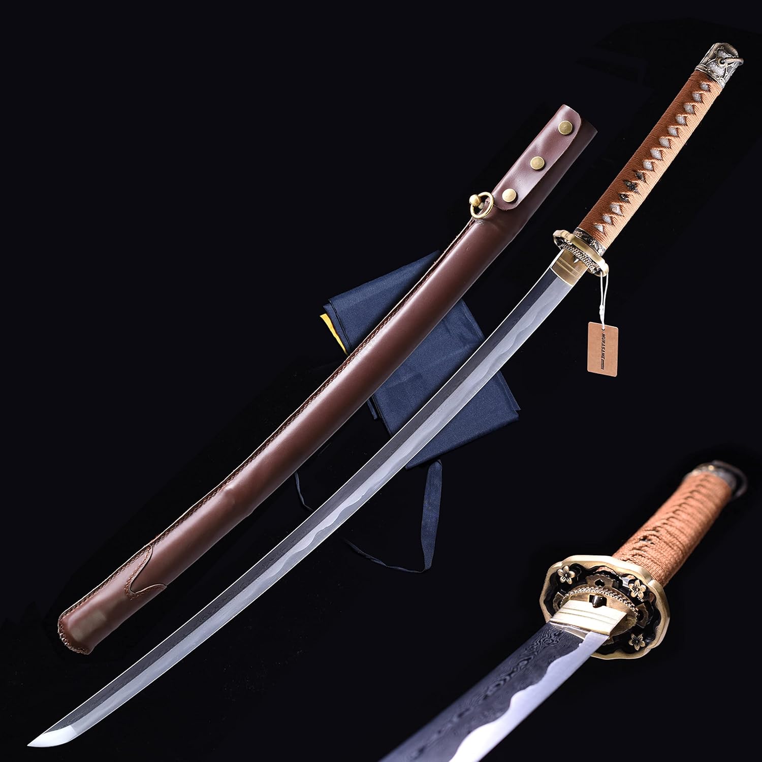 Amazon.com : MURASAME Type 98 Gunto Sword Folded Steel Real Sharp ...