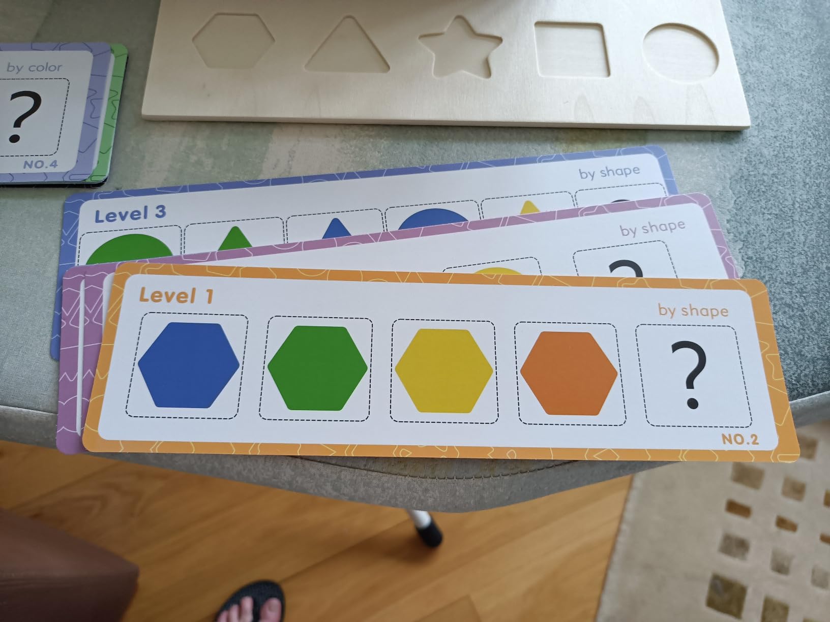 Wooden Color Shape Sorting Toy, Wooden Montessori Toy Shape Sorter ...