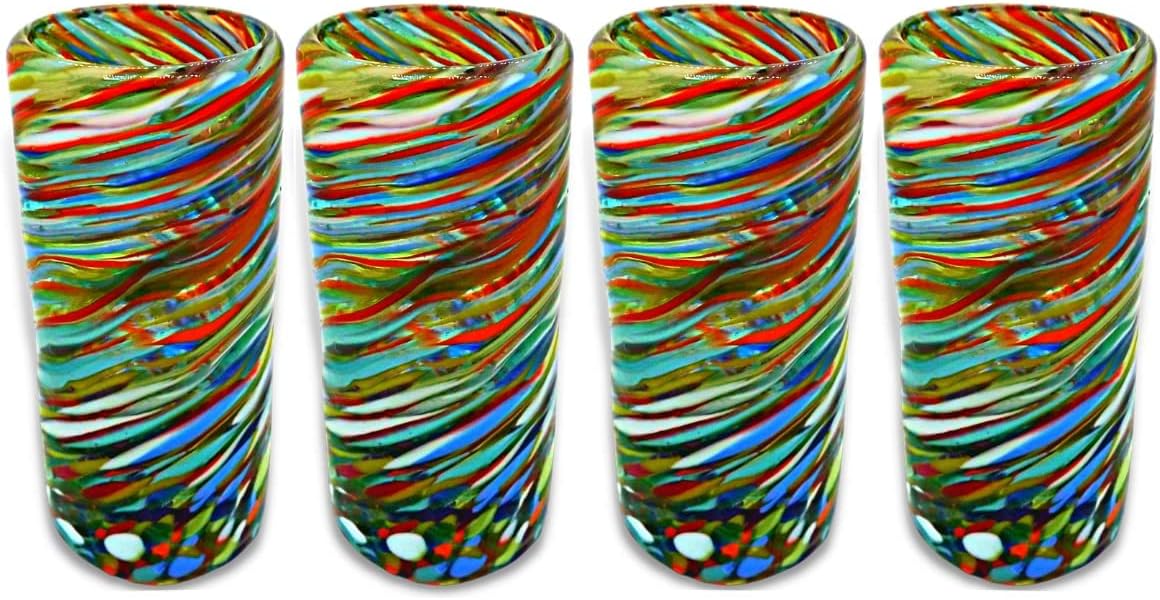 Amazon.com | MEXTEQUIL Specialty Mexican Tequila Glasses, Hand-Blown ...