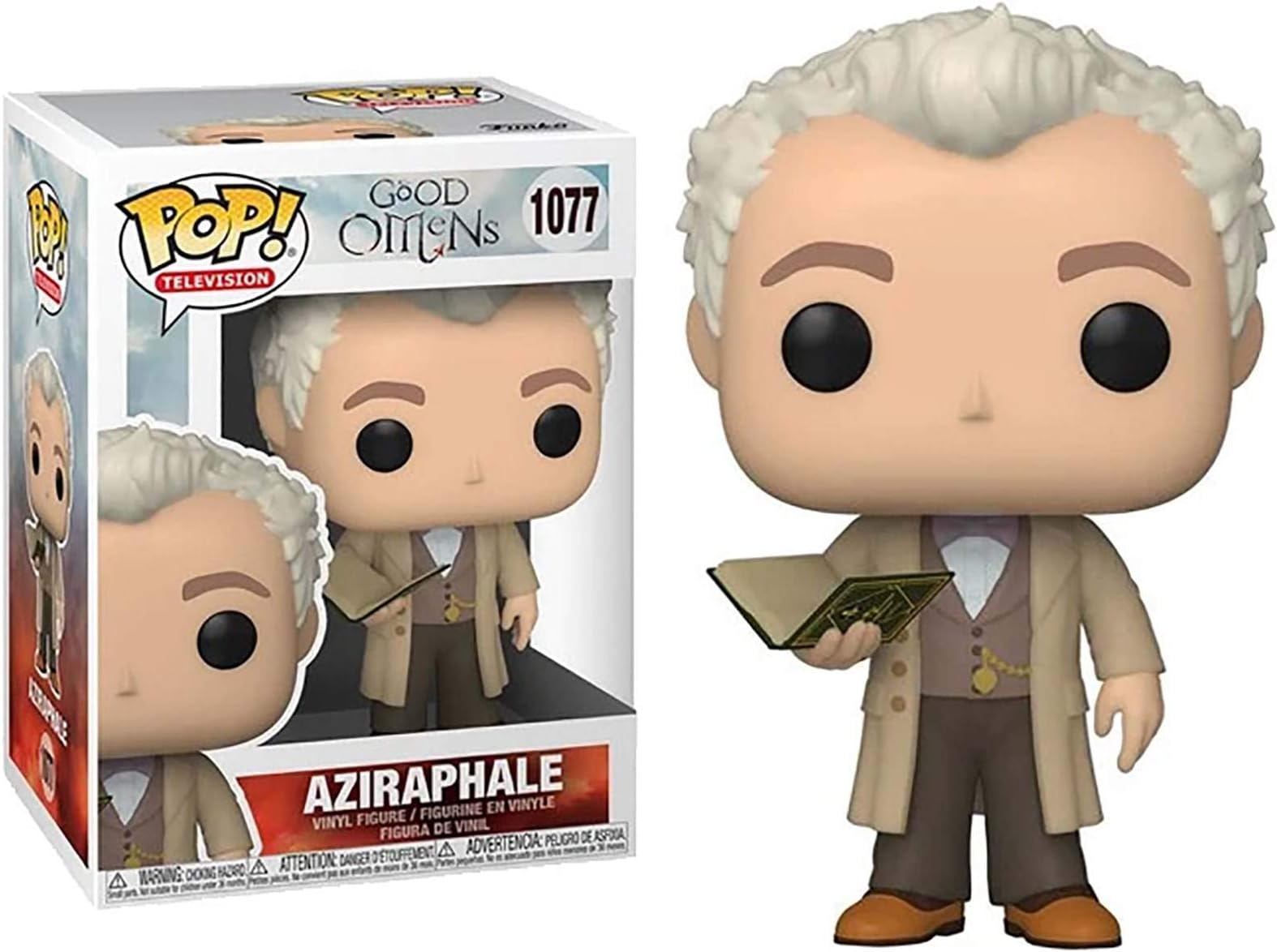 Amazon.com: Funko Pop! TV: Good Omens - Aziraphale with Book (Styles ...
