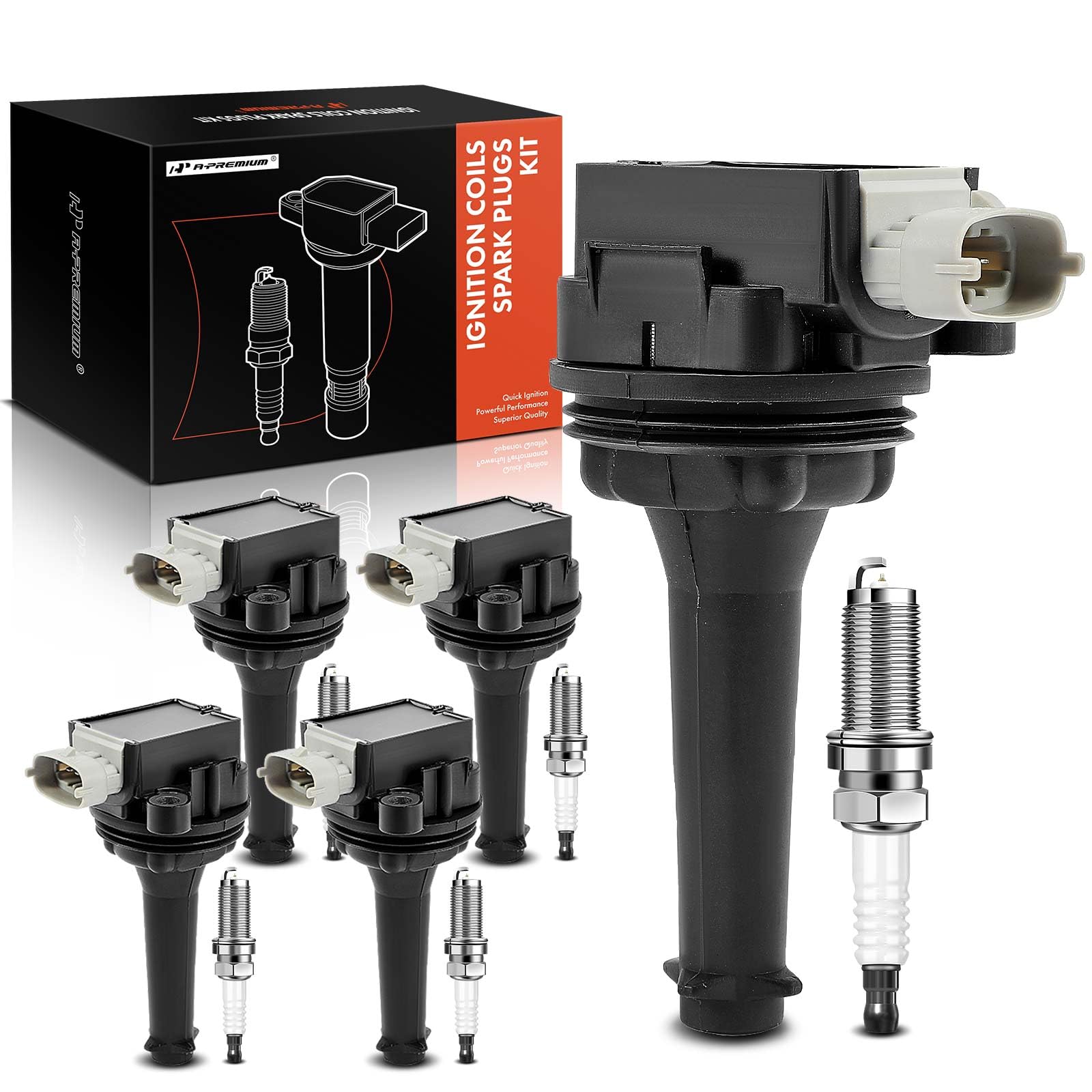 Amazon.com: A-Premium Set of 5 Ignition Coil Pack and Iridium Spark ...