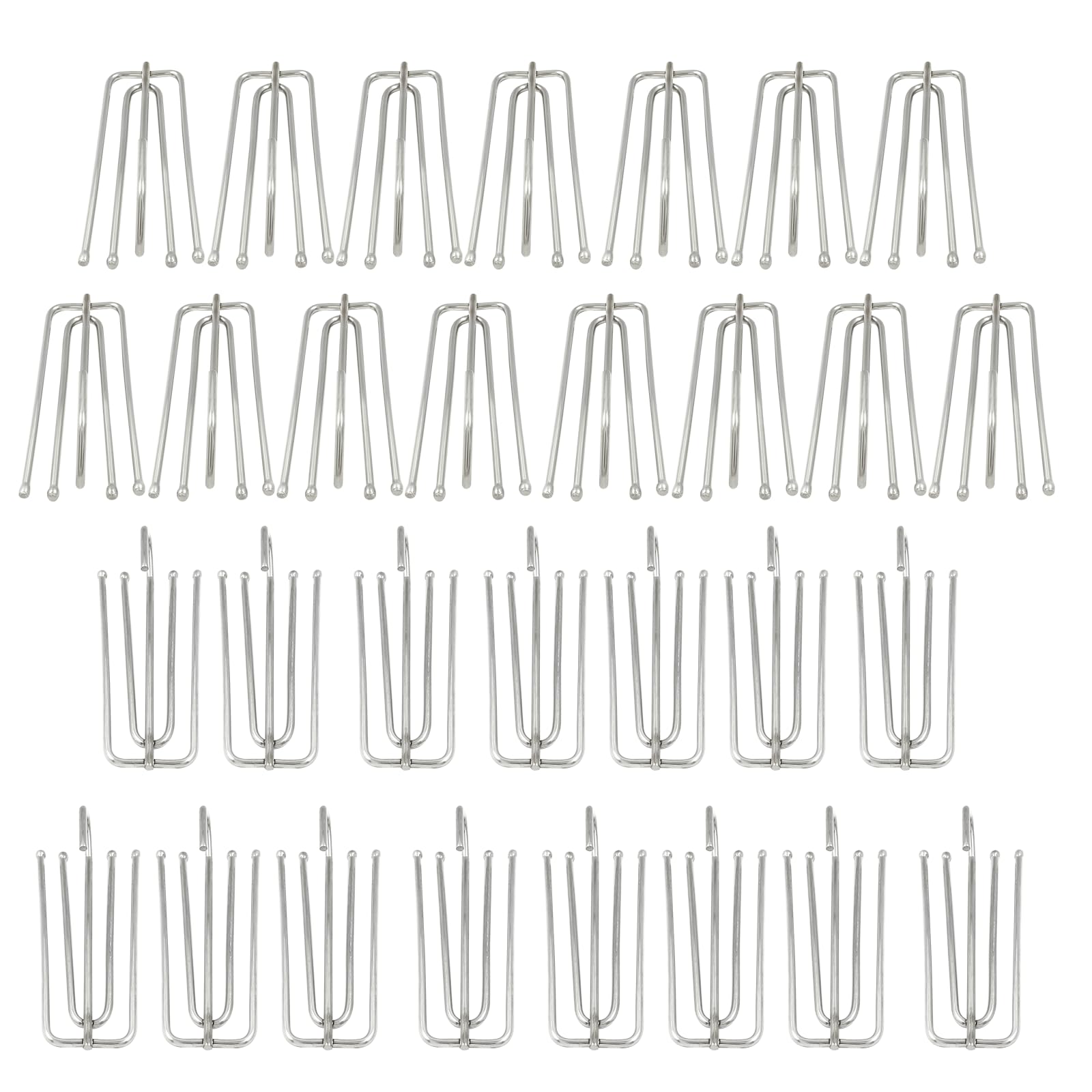 Amazon.com: Litoexpe 30pcs Stainless Steel Curtain Pleat Hooks, Long ...