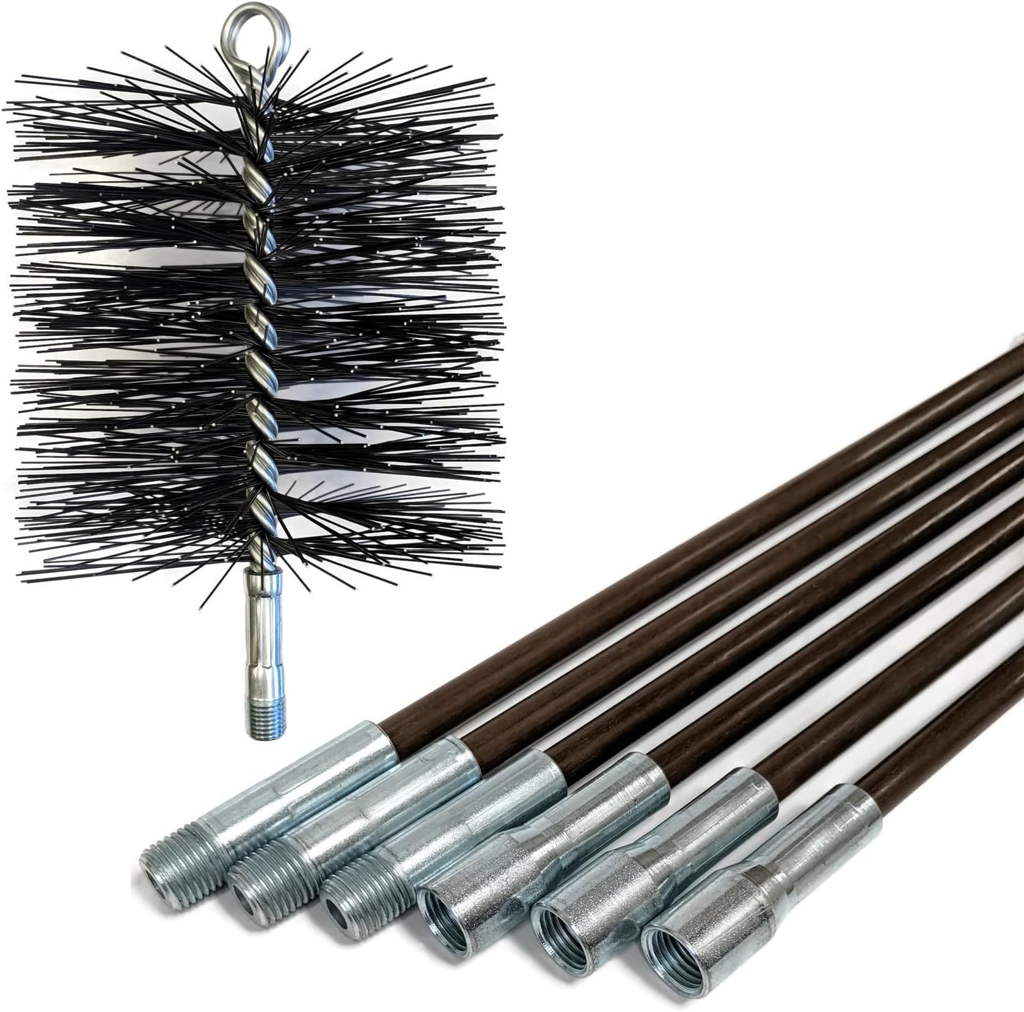 Amazon.com: Midwest Hearth 6-Inch Round Wire Chimney Brush and 18-Foot ...