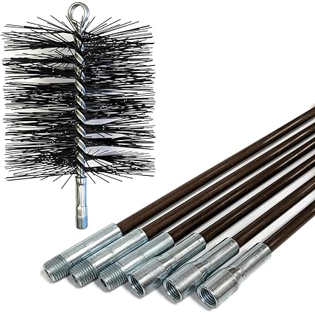 Amazon.com: Midwest Hearth 6-Inch Round Wire Chimney Brush and 18-Foot ...