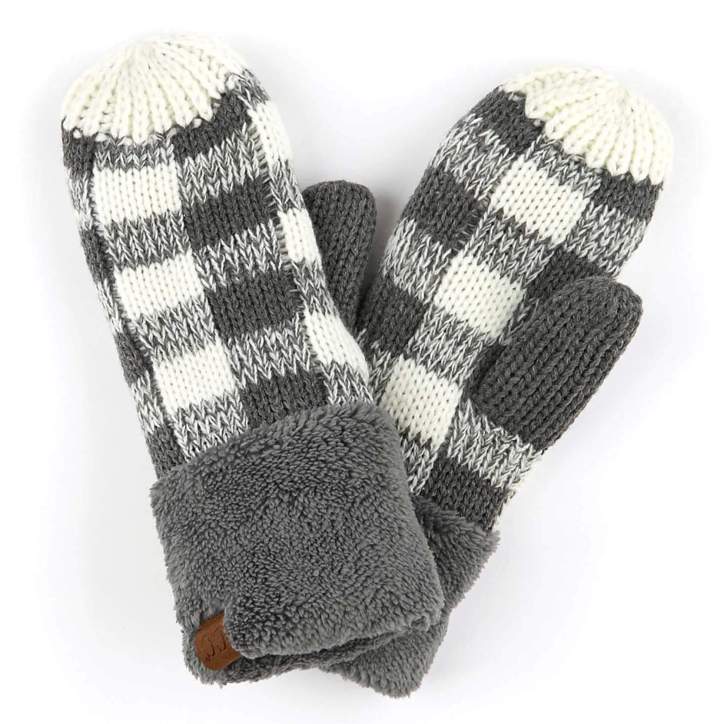 Amazon.com: C.C CC Super Thick Fuzzy Fleeced Lined Warm Winter Knitted ...