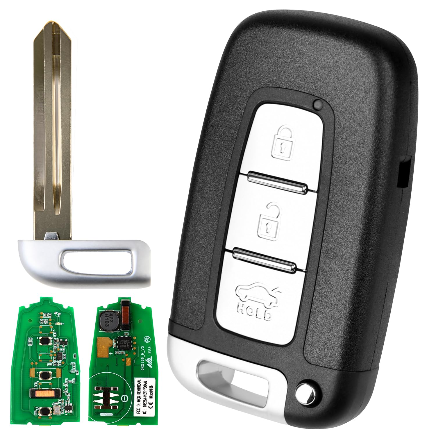 Amazon.com: Autel MaxiIM IKEYHY003AL Key Fob Replacement for Hyundai ...