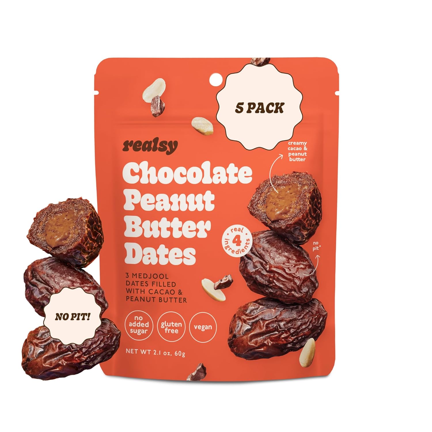 Amazon.com: Realsy Pitted & Stuffed Medjool Dates, Organic Dates with ...