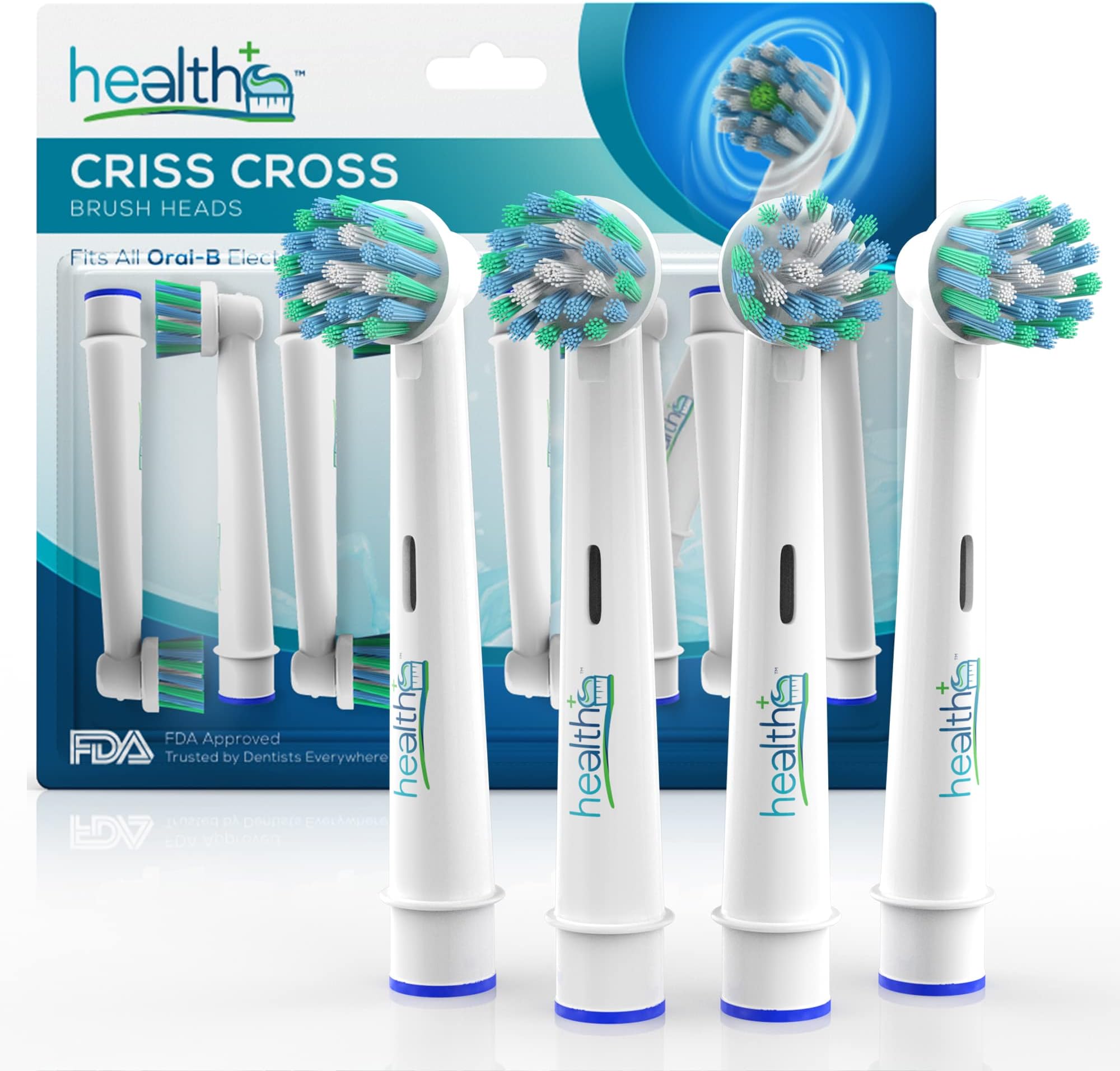 Amazon.com : Compatible Oral B Braun Criss-Cross Replacement Heads for ...