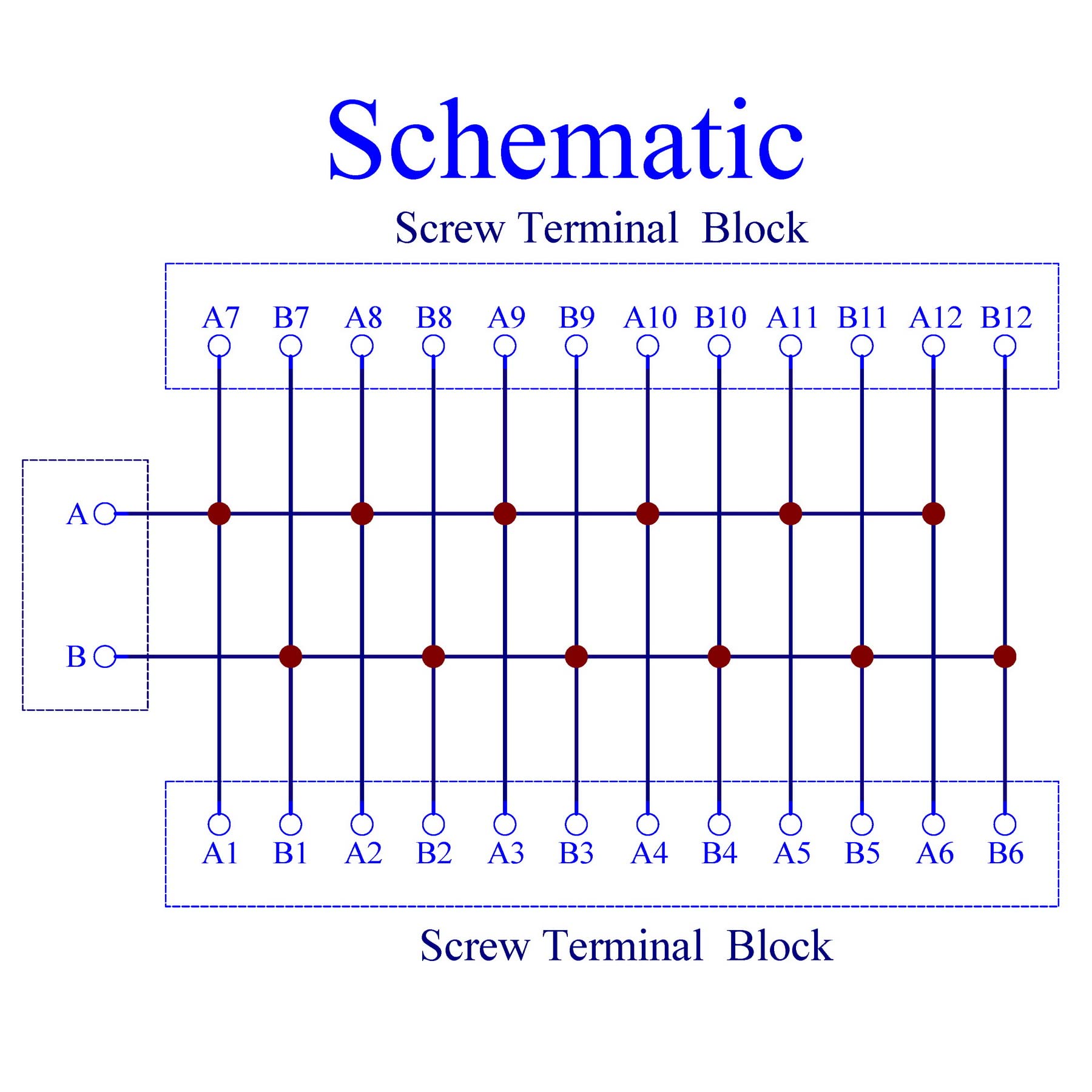 Snapklik.com : Screw Mount 30Amp 48V 2x12 Position Screw Terminal Block ...