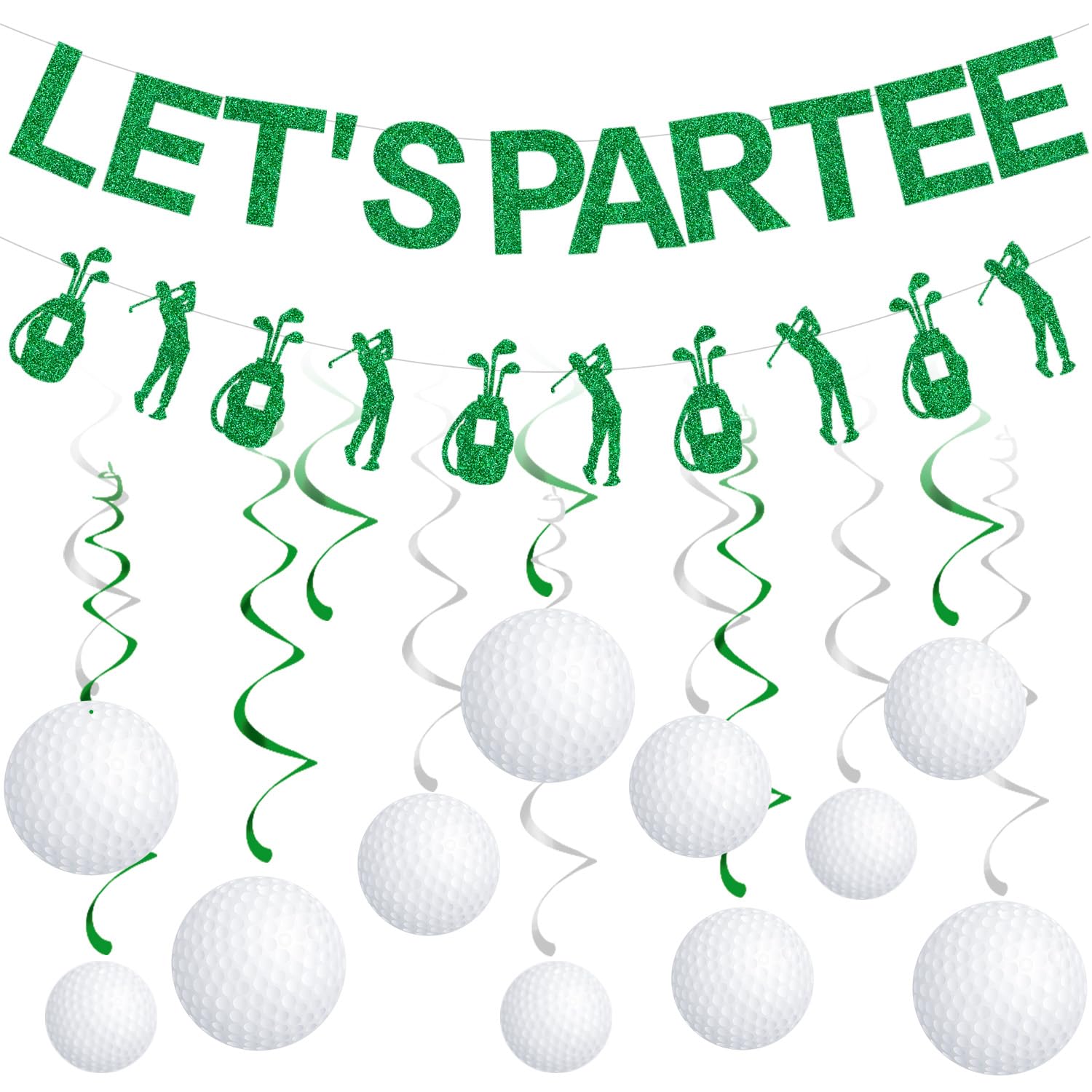Amazon.com: Gameza Golf Party Decorations - 14PCS Let's Partee Golf ...